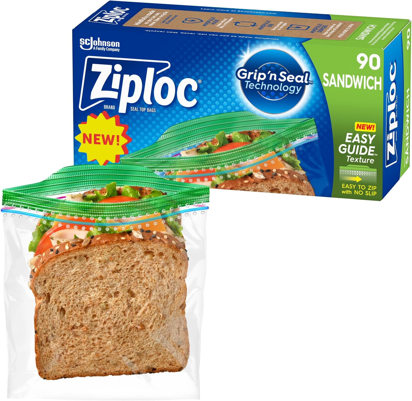 Amazon.com: 352 Variety Bag Assortment - 347 Seal-Top Storage, Sandwich ...