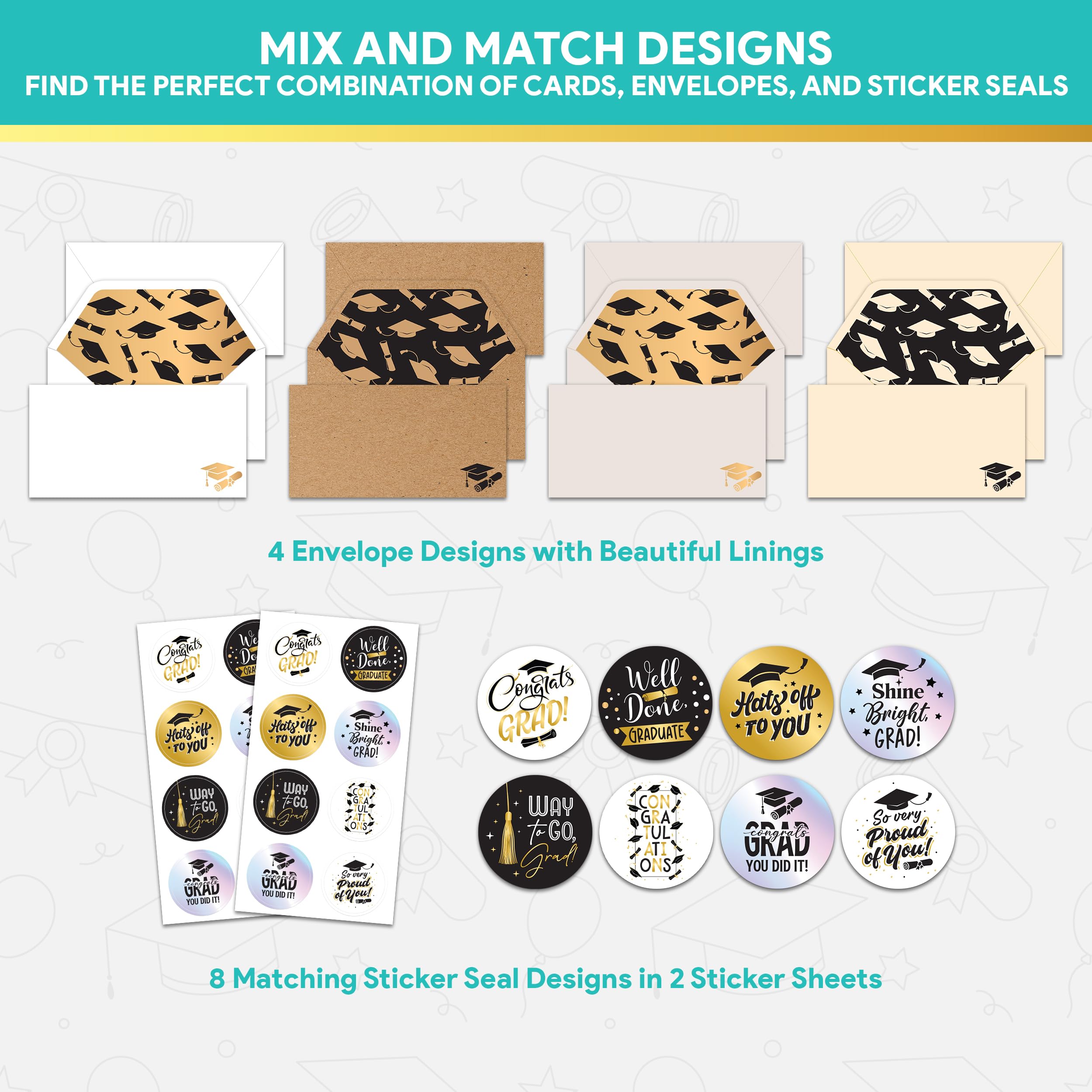 Snapklik.com : Decorably 16 Pack Gold Foil And Holographic 3x6.5in ...