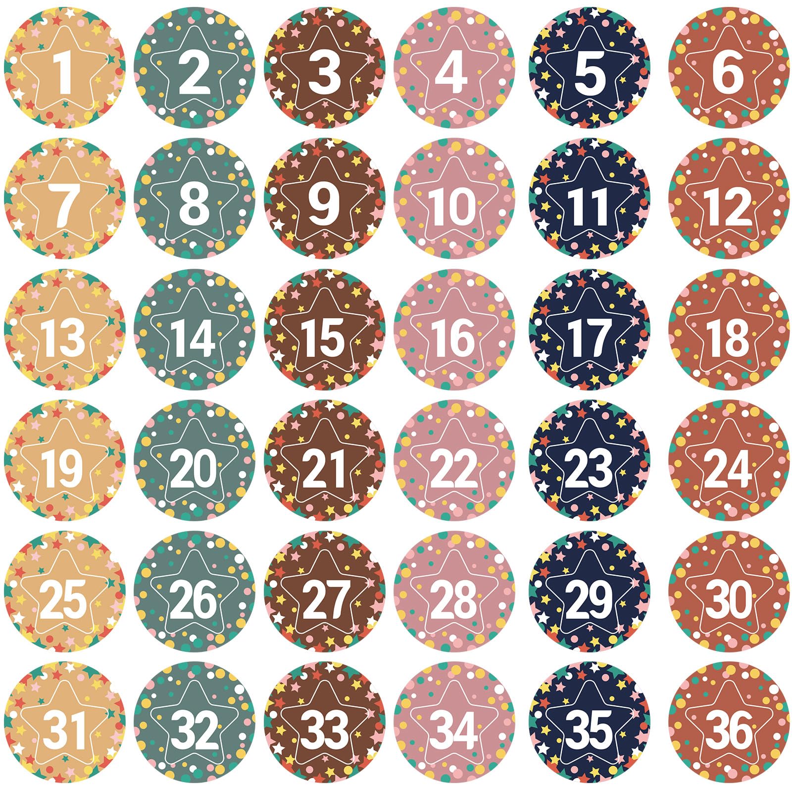 Snapklik.com : Pasimy 48 Pcs Number Spot Markers Stickers Classroom ...