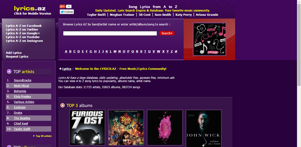 Lyrics.AZ - Free Song Lyrics:Amazon.com:Appstore for Android