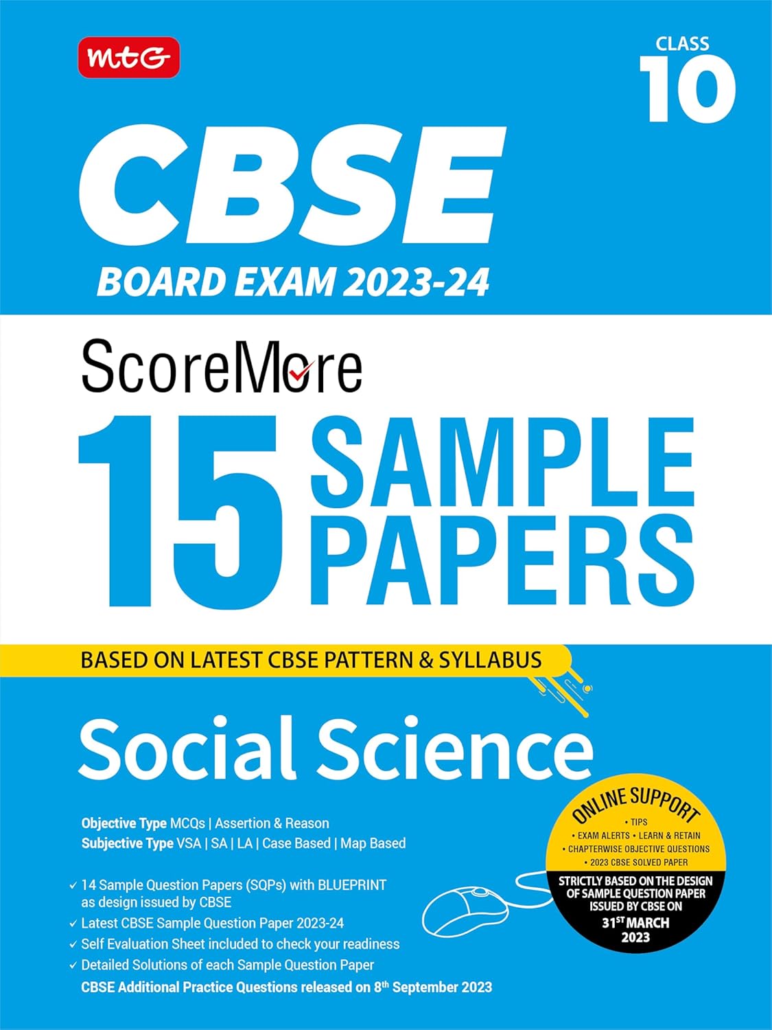 MTG CBSE ScoreMore 15 Sample Question Papers Class 10 Social-Science ...