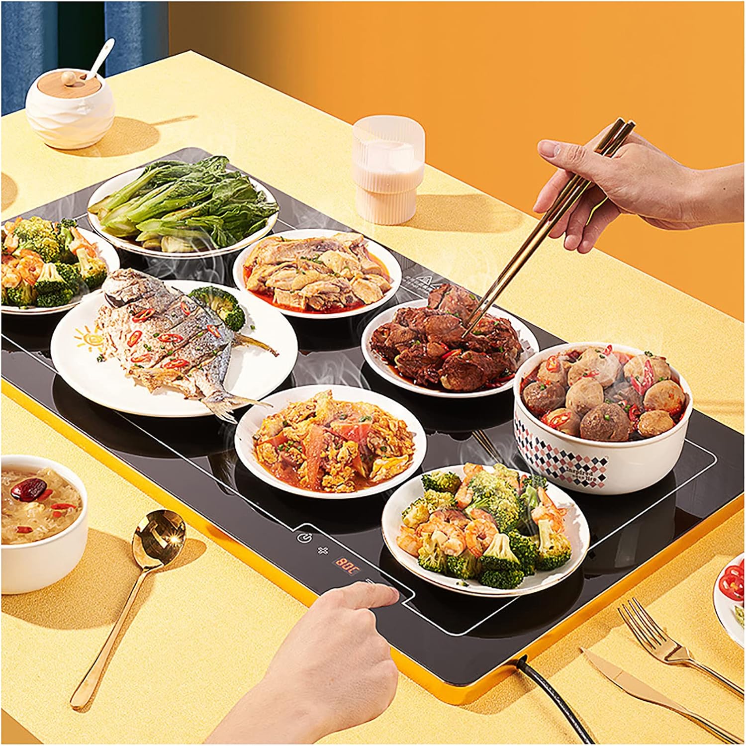Amazon.com: Warming plate, food warming plate, electric warming plate ...