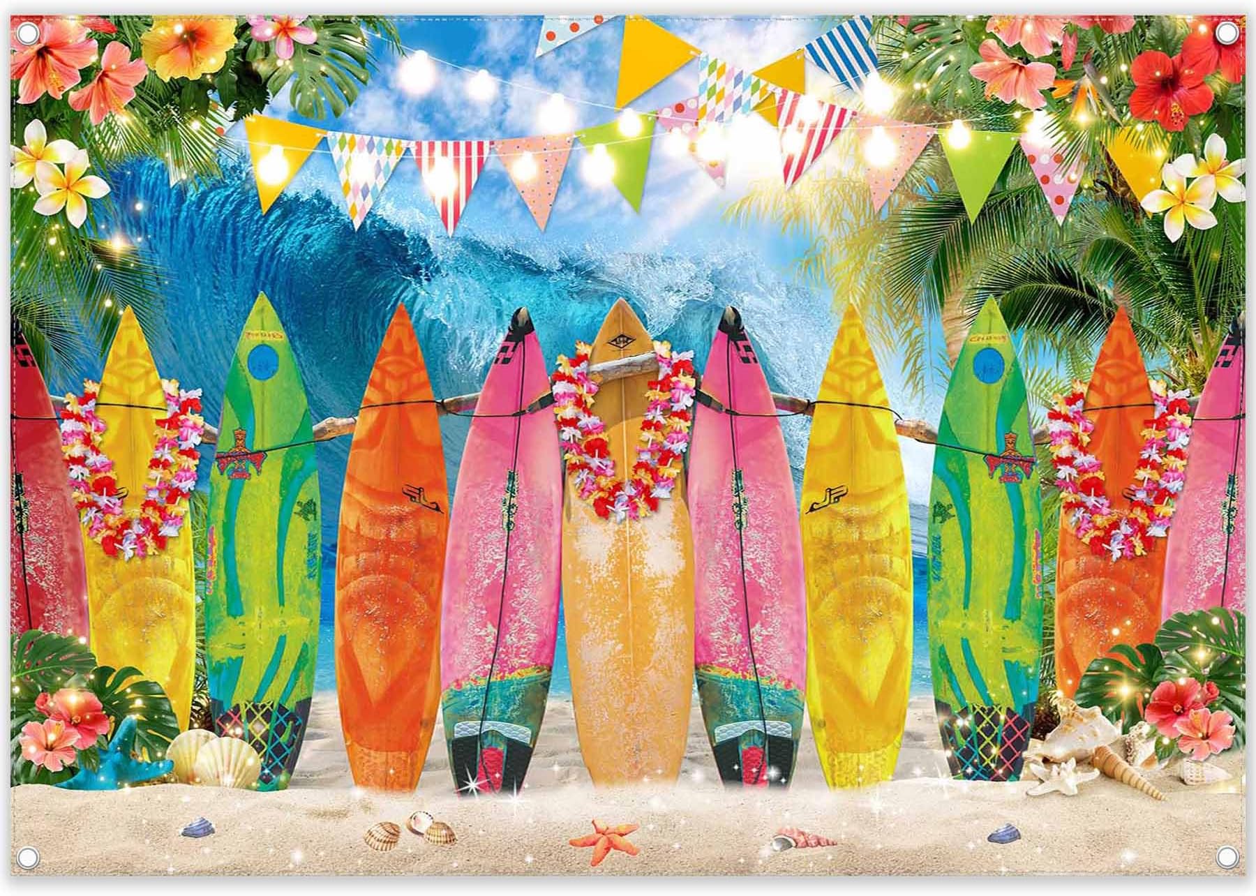 Amazon.com : Sensfun Baby On Board Backdrop Surfboard Summer Beach Baby ...