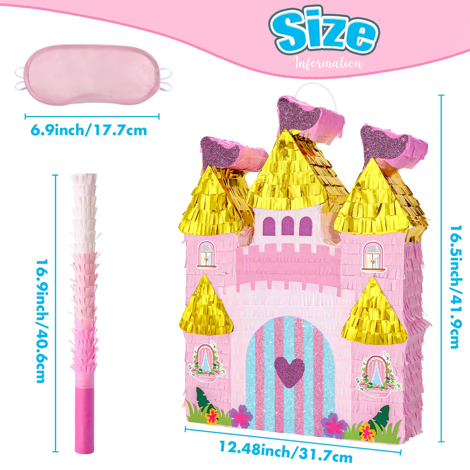 Snapklik.com : WERNNSAI Princess Castle Pinata - Princess Birthday ...