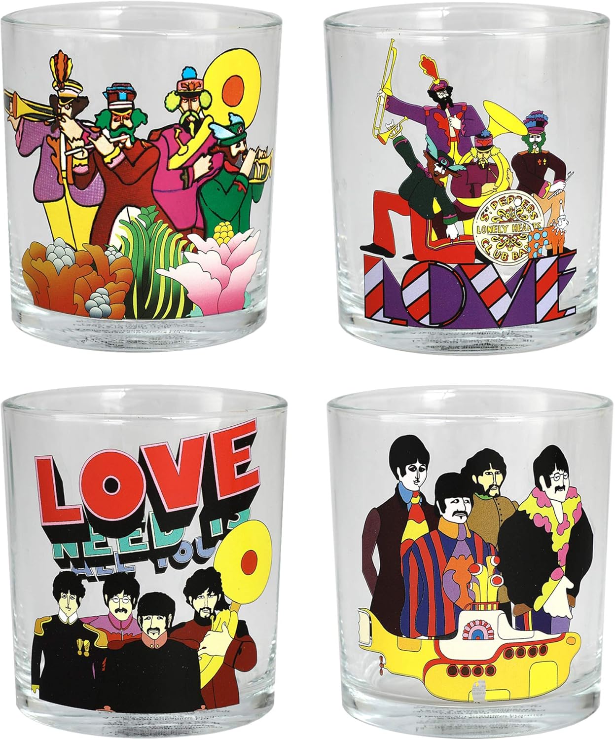 The Beatles Yellow Submarine Glass Set - 10 oz. (Set Philippines | Ubuy