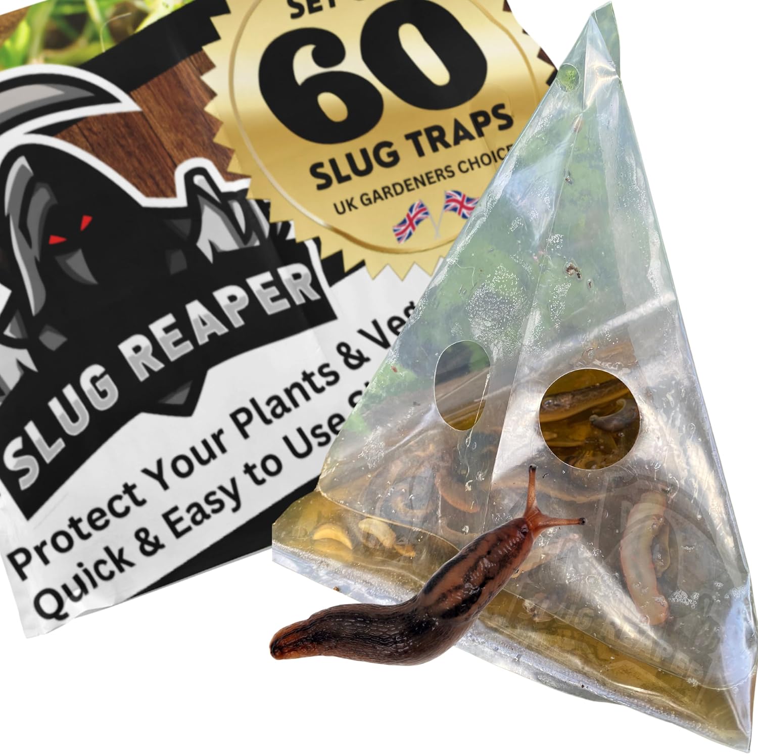 Slug Reaper Slug Trap - Organic, Pet Friendly Slug Killer for Gardens ...