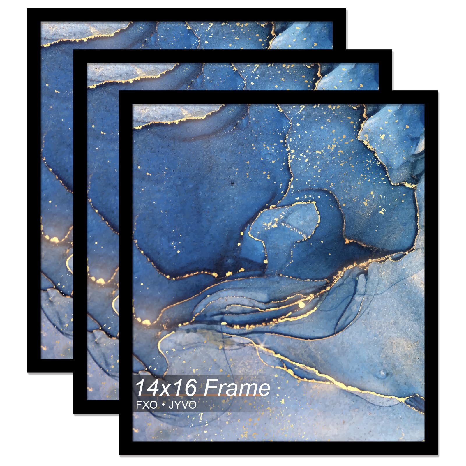 Amazon.com - Fxojyvo 14x16 Picture Frame Set of 3, Black Frame for 14 x ...