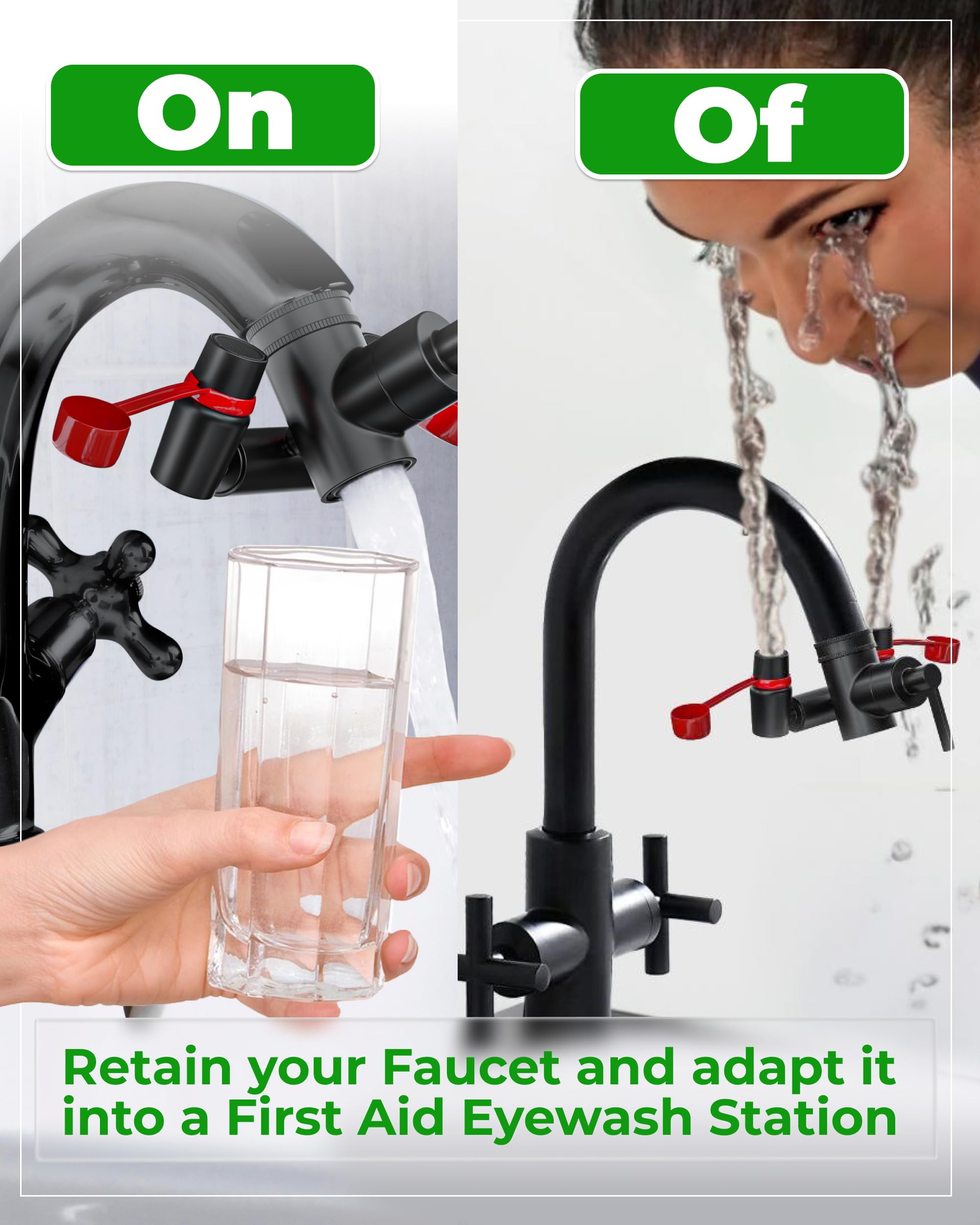 Snapklik.com : TidyFriend Eye Wash Kit-Eye Wash Units, Faucet Mounted ...