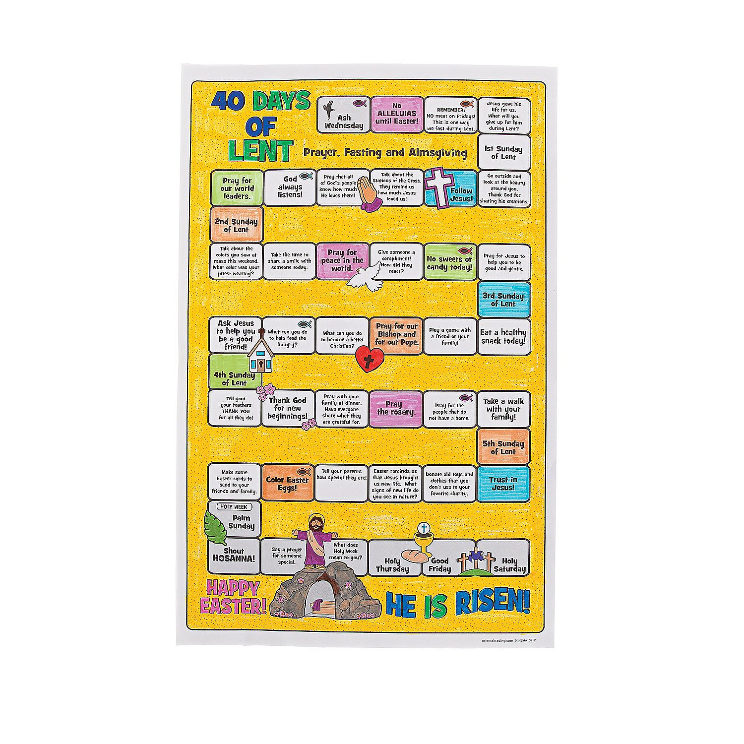 Buy Color Your Own 40 Days to Lent Countdown - Crafts for Kids and Fun ...