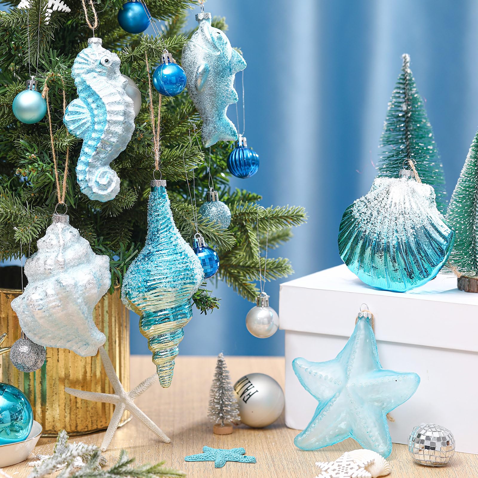 Ocean Themed Christmas Ornaments Resin Beach Christmas Ornament