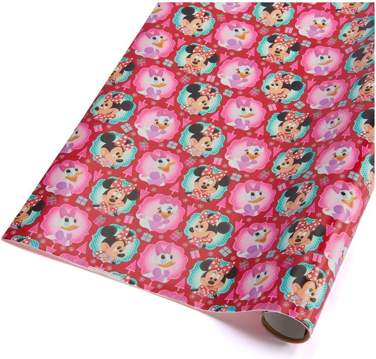 Amazon.com: Christmas Wrapping Paper Minnie Mouse Daisy Duck Holiday ...