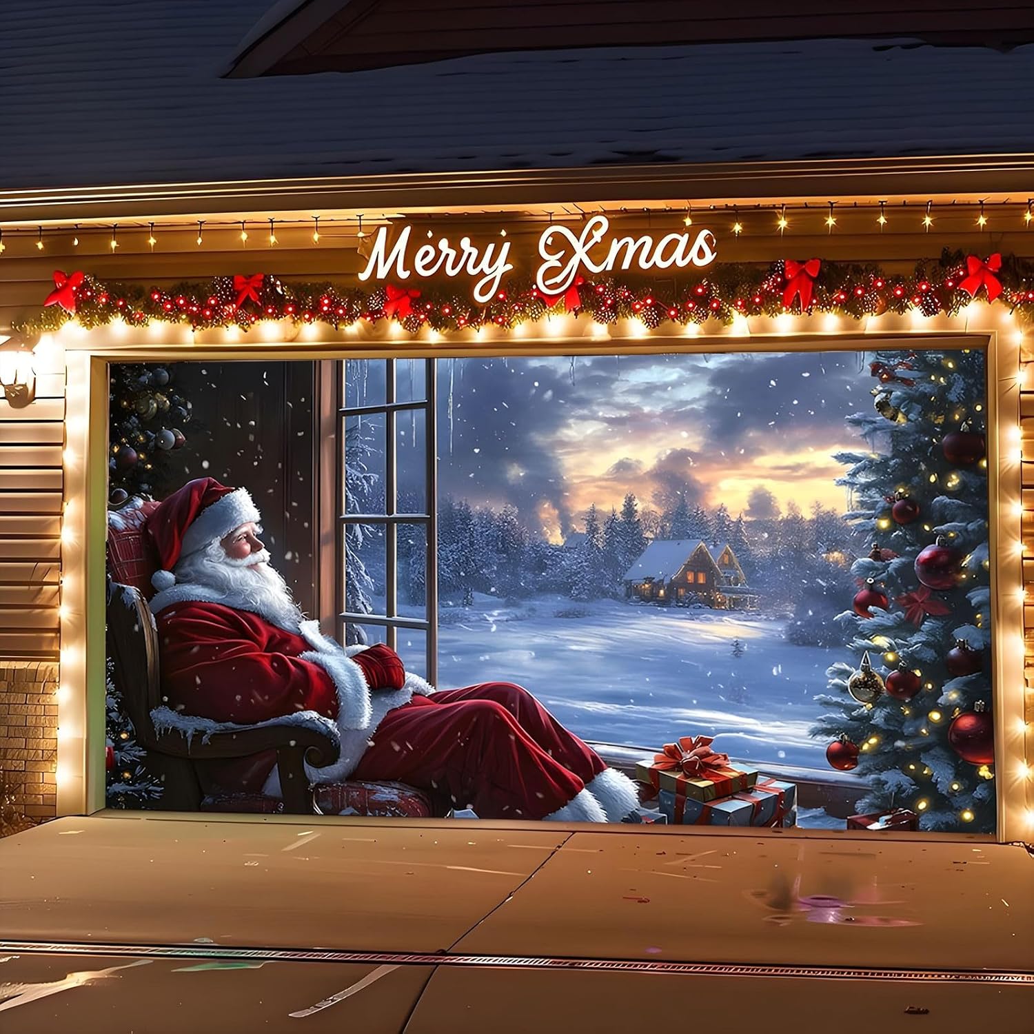 Garage Buddy-Christmas Door Cover - Large Banner for Xmas Holiday & New ...