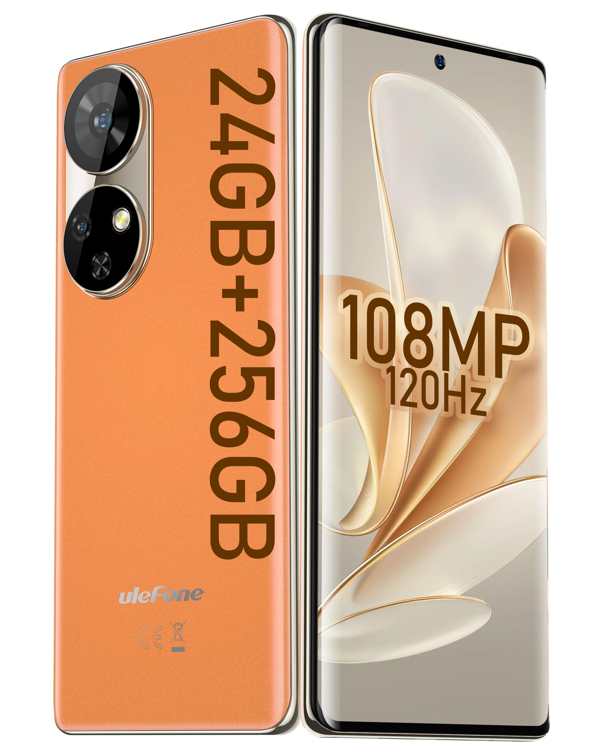 Ulefone Note 17 Pro Handy ohne vertrag, 2.4K Amoled 120Hz Gebogenes Display, 108MP +32MP Kamera ...