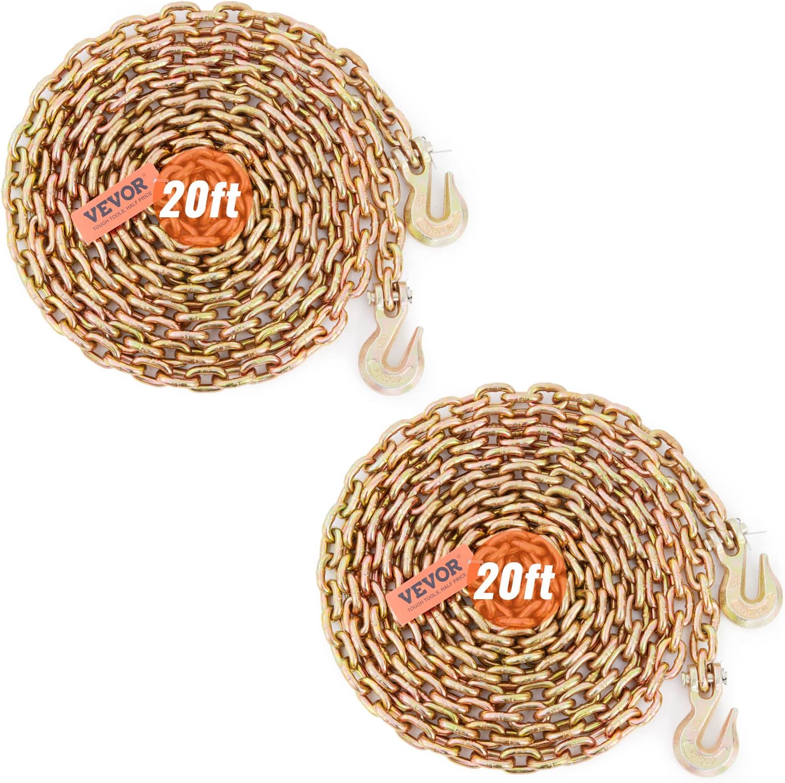 Amazon.com: Aain Heavy Duty Chain 3/8" x 20" G80 Tow Chains with G70 ...