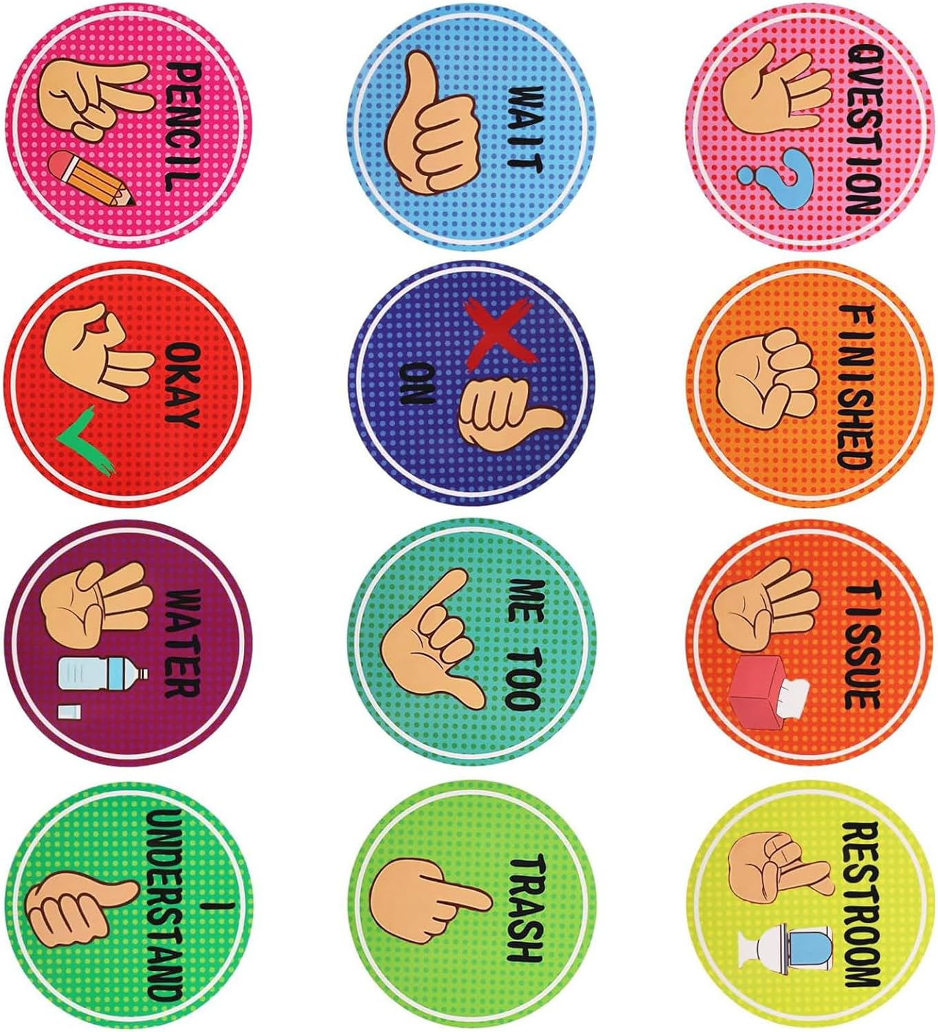 Arecobticy Classroom Visual Cue Posters Set Of 12 Paper Educational ...