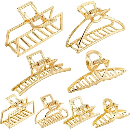 Amazon.com : Brinie Hair Claw Gold Hair Clips Mini Non Slip Claw Clips ...