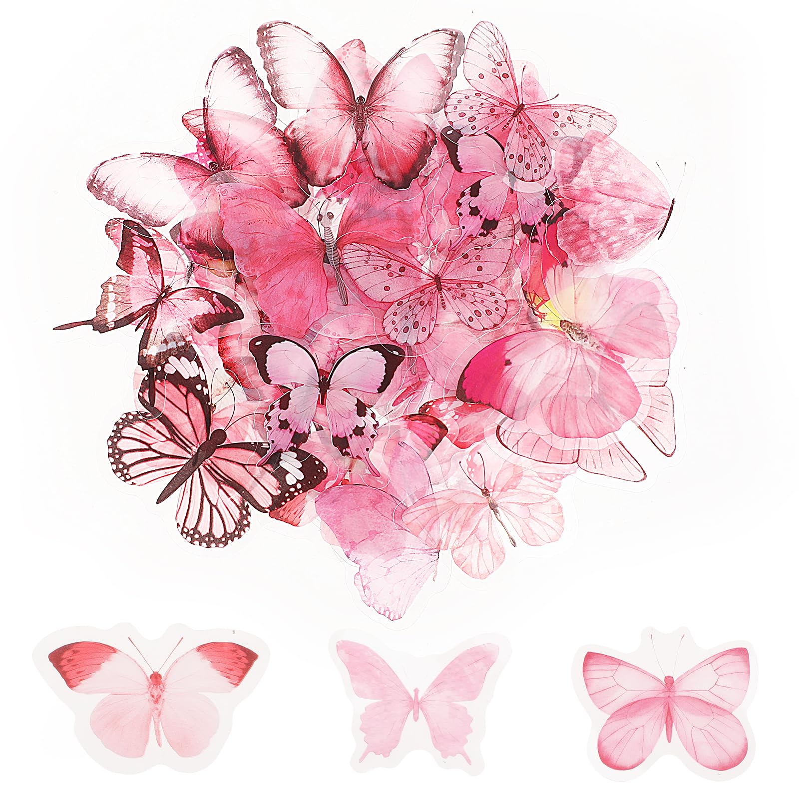 Amazon.com: 40 Pcs Butterfly Sticker Decals Small Butterflies Sticker ...