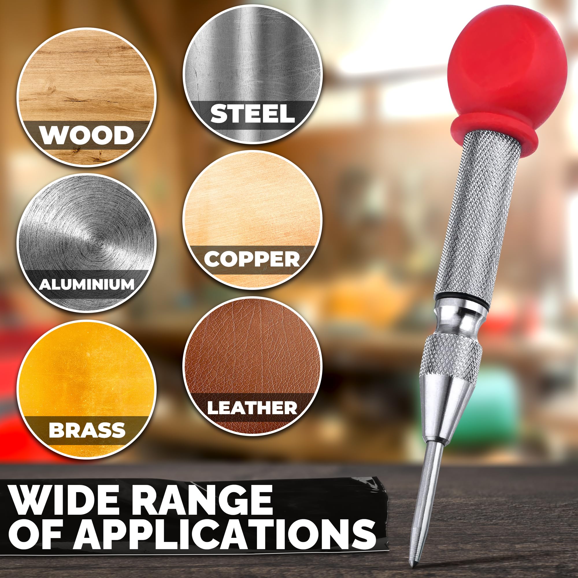 Snapklik.com : Automatic Center Punch Metal Punch Tool - 5 Inch Spring ...