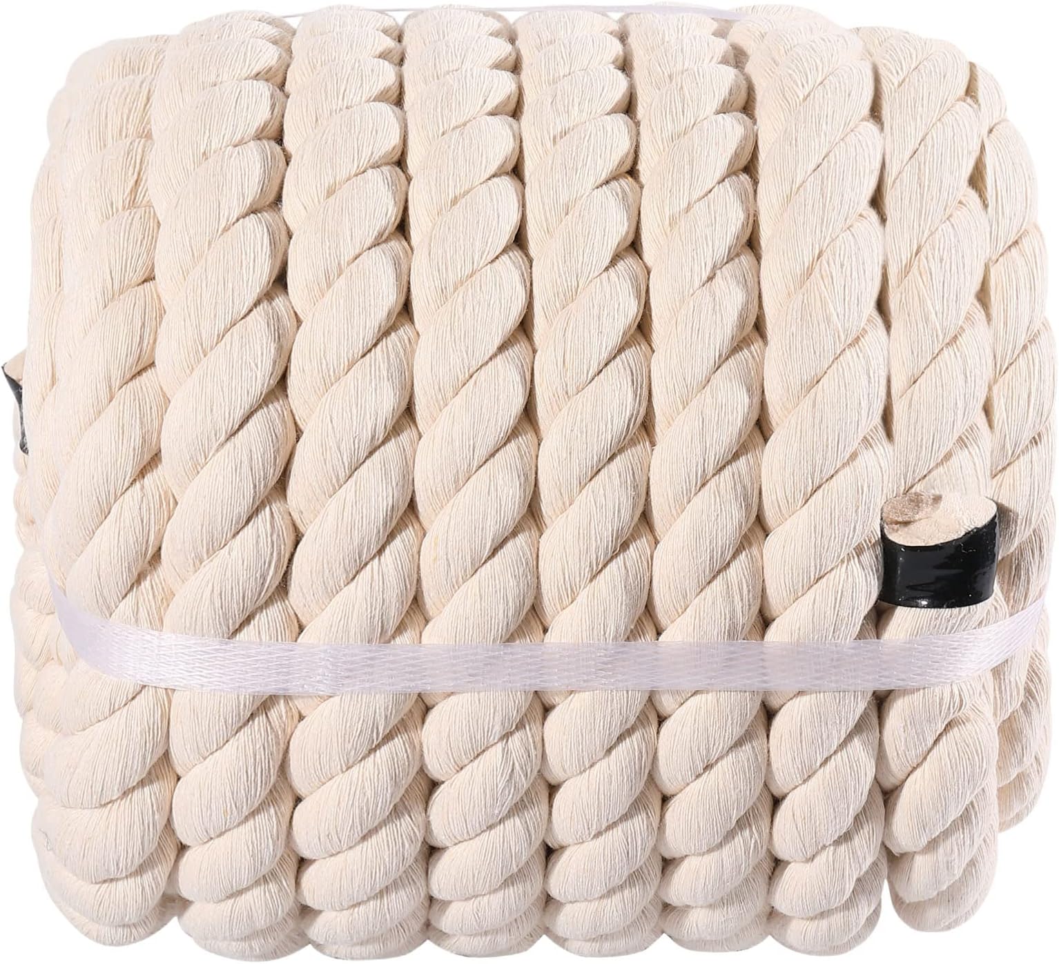 Amazon.com: Twisted Cotton Rope (1 inch x 50 feet) Natural Thick Soft ...
