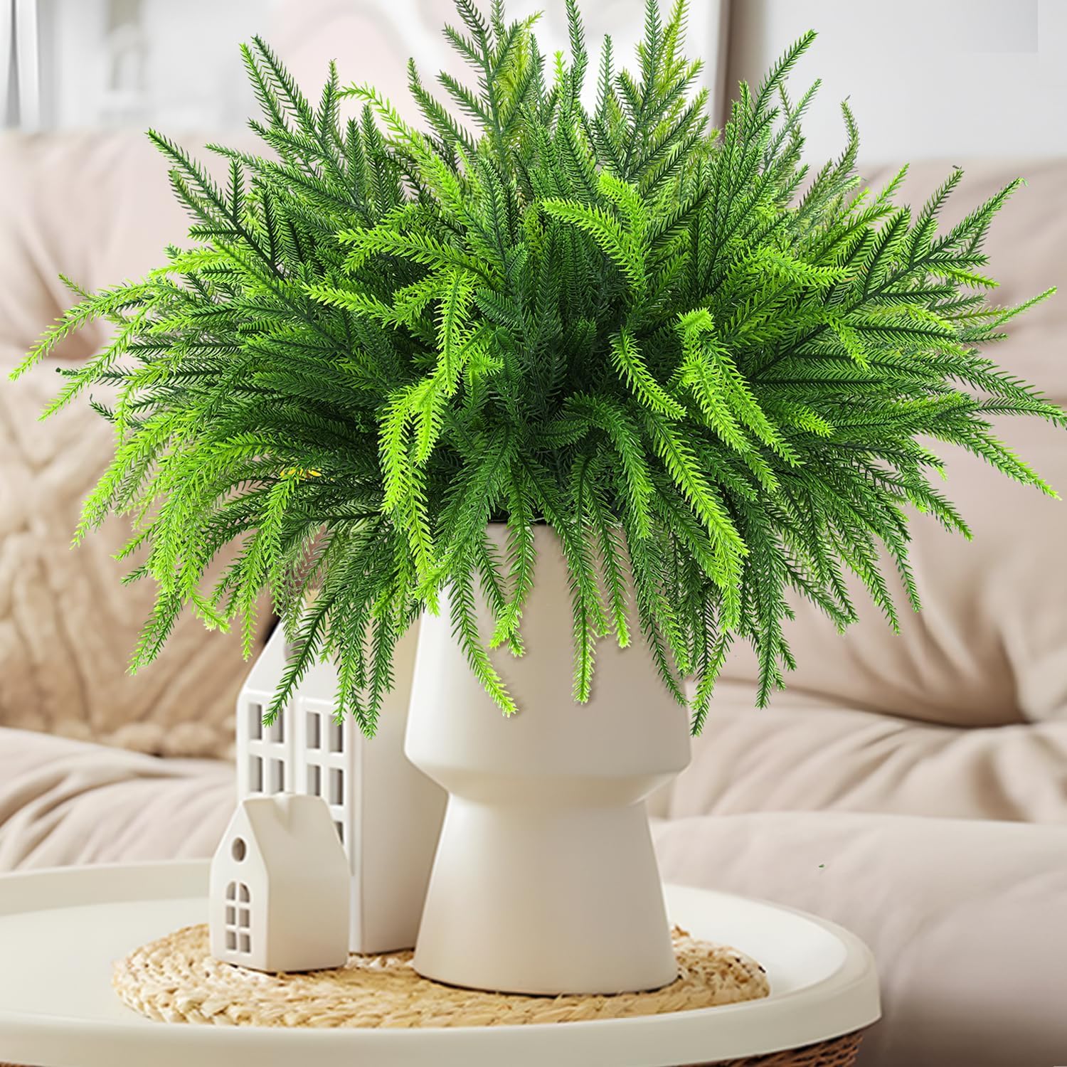 Amazon.com: 12Pcs 18inch Norfolk Pine Stems Branches for Christmas ...