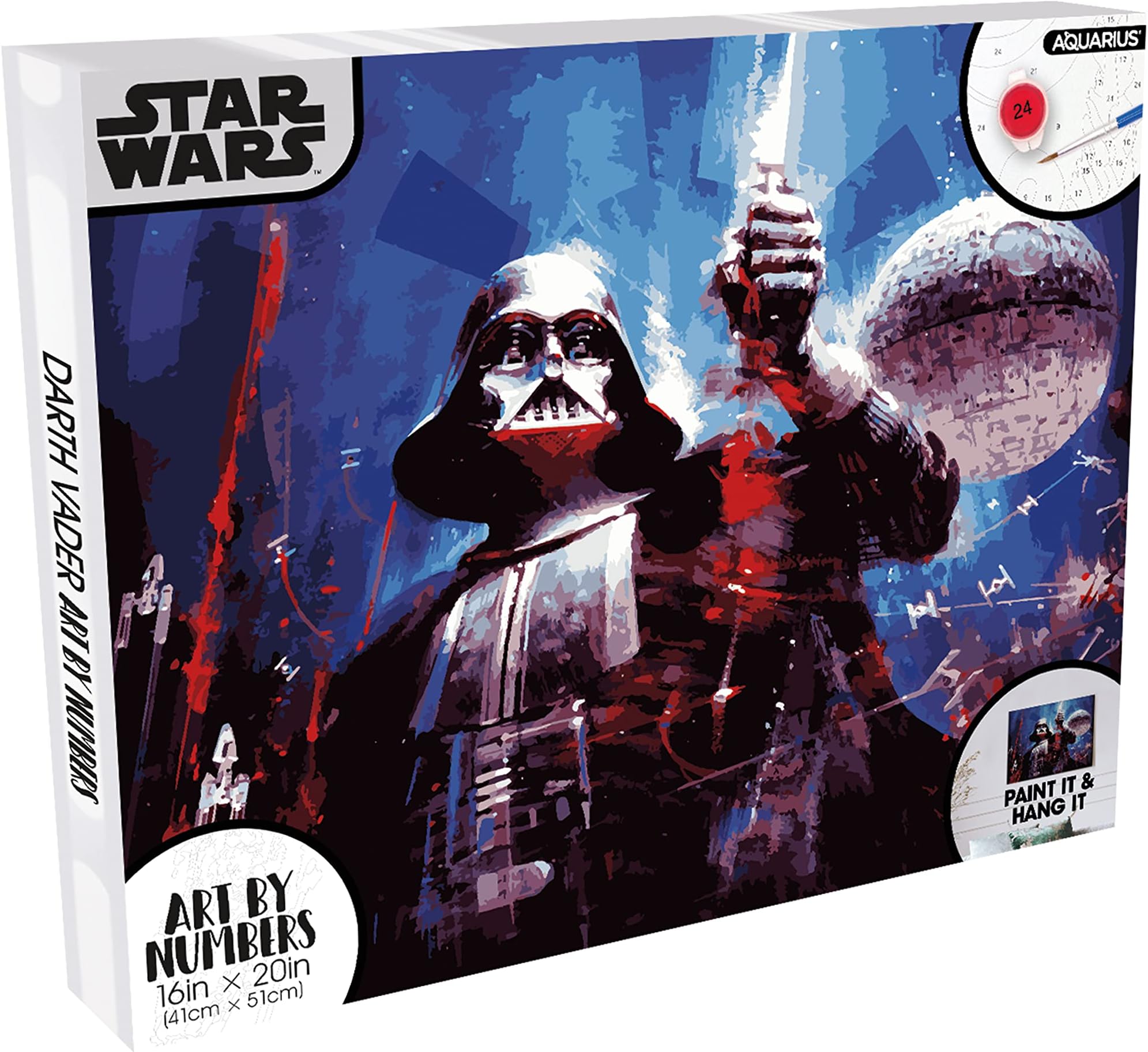 Amazon.com: AQUARIUS Star Wars Darth Vader Art by Numbers Painting Kit ...