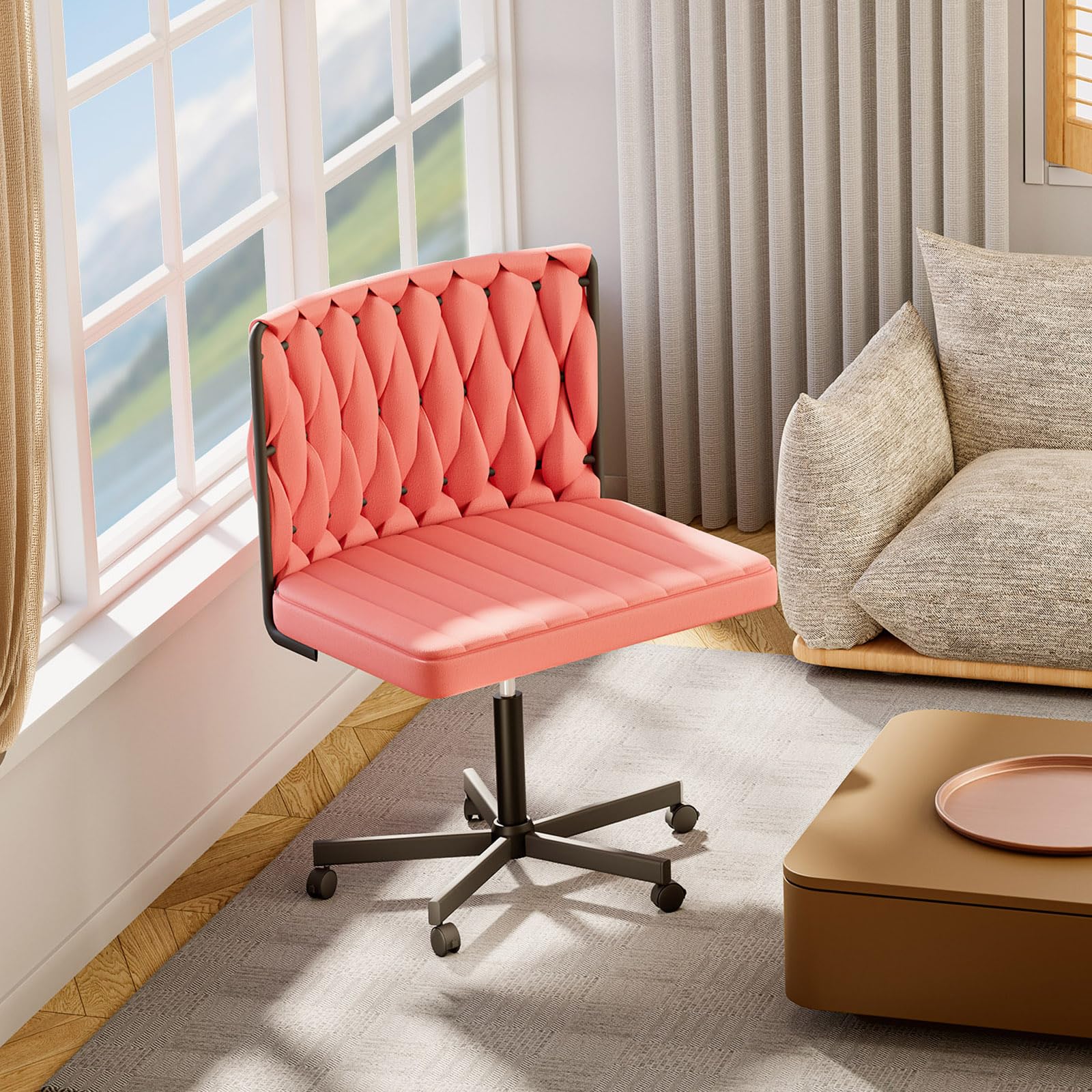 Amazon.com: Criss Cross Chair with Wheels, Comfy Cross Legged Chair ...
