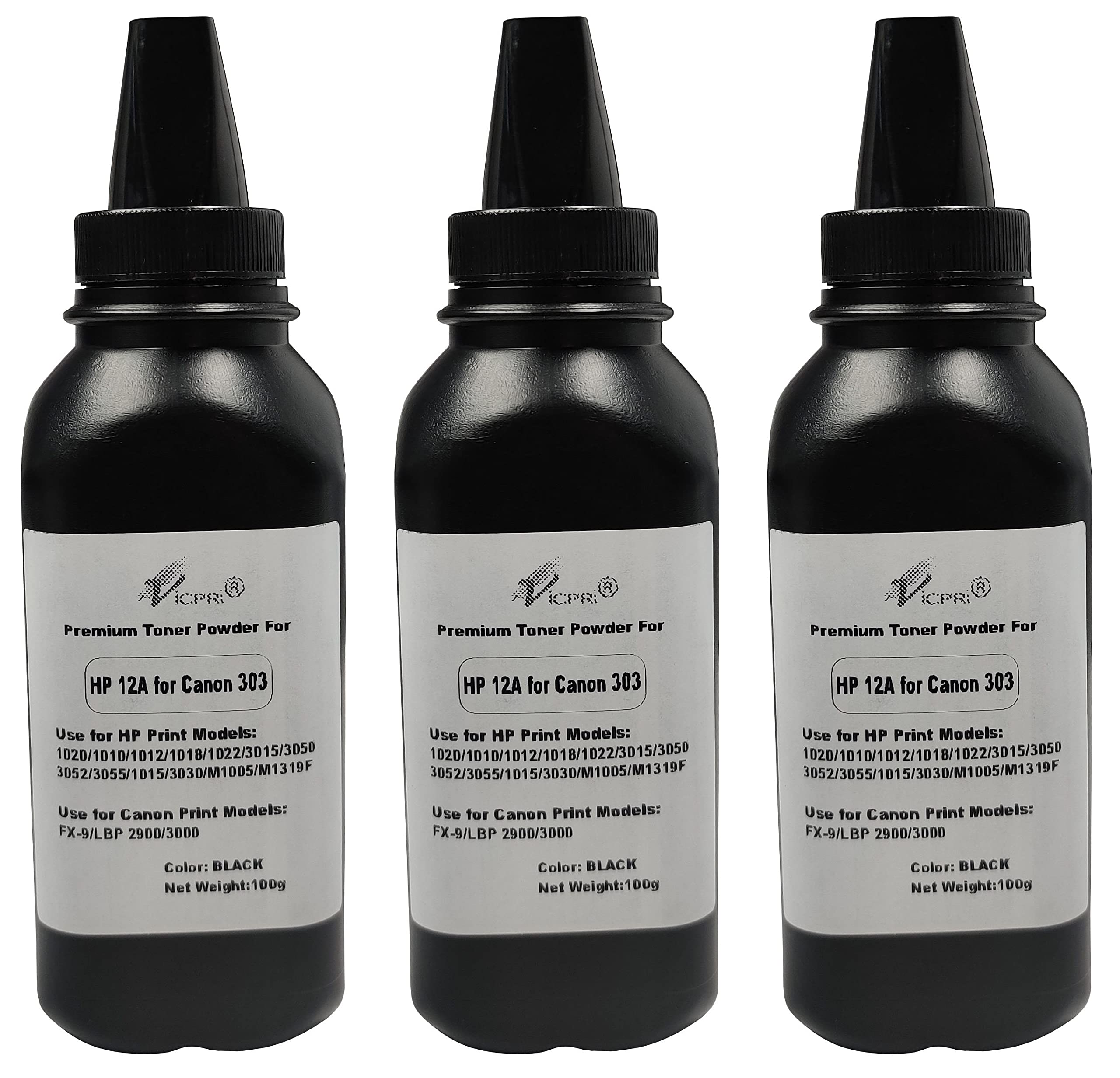 VICPRI Toner Powder Refill HP 12A, Q2612A/Canon 303, fx-9 Cart