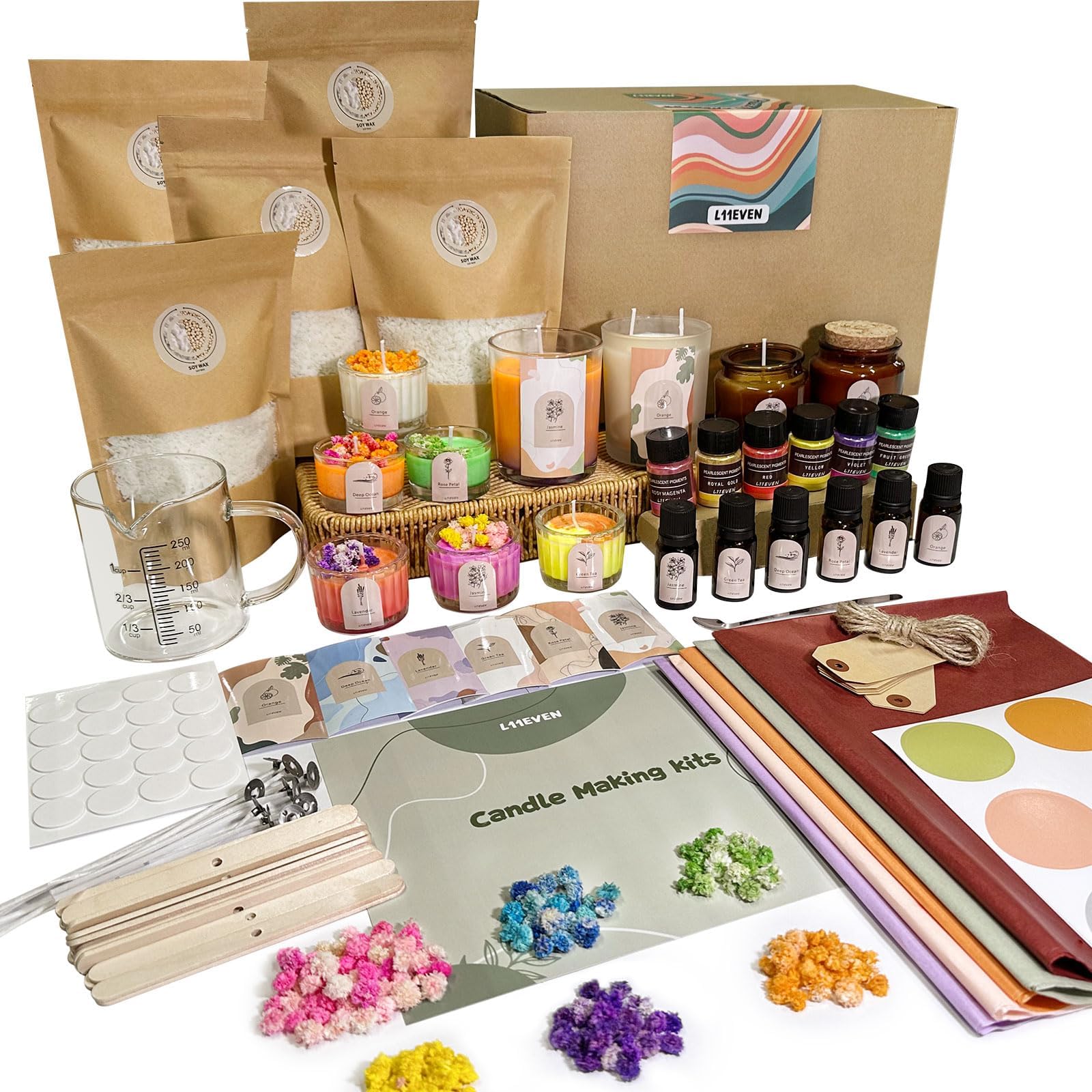 Amazon.com: TBWIND Candle Making Kit, Soy Candle Making Supplies DIY ...