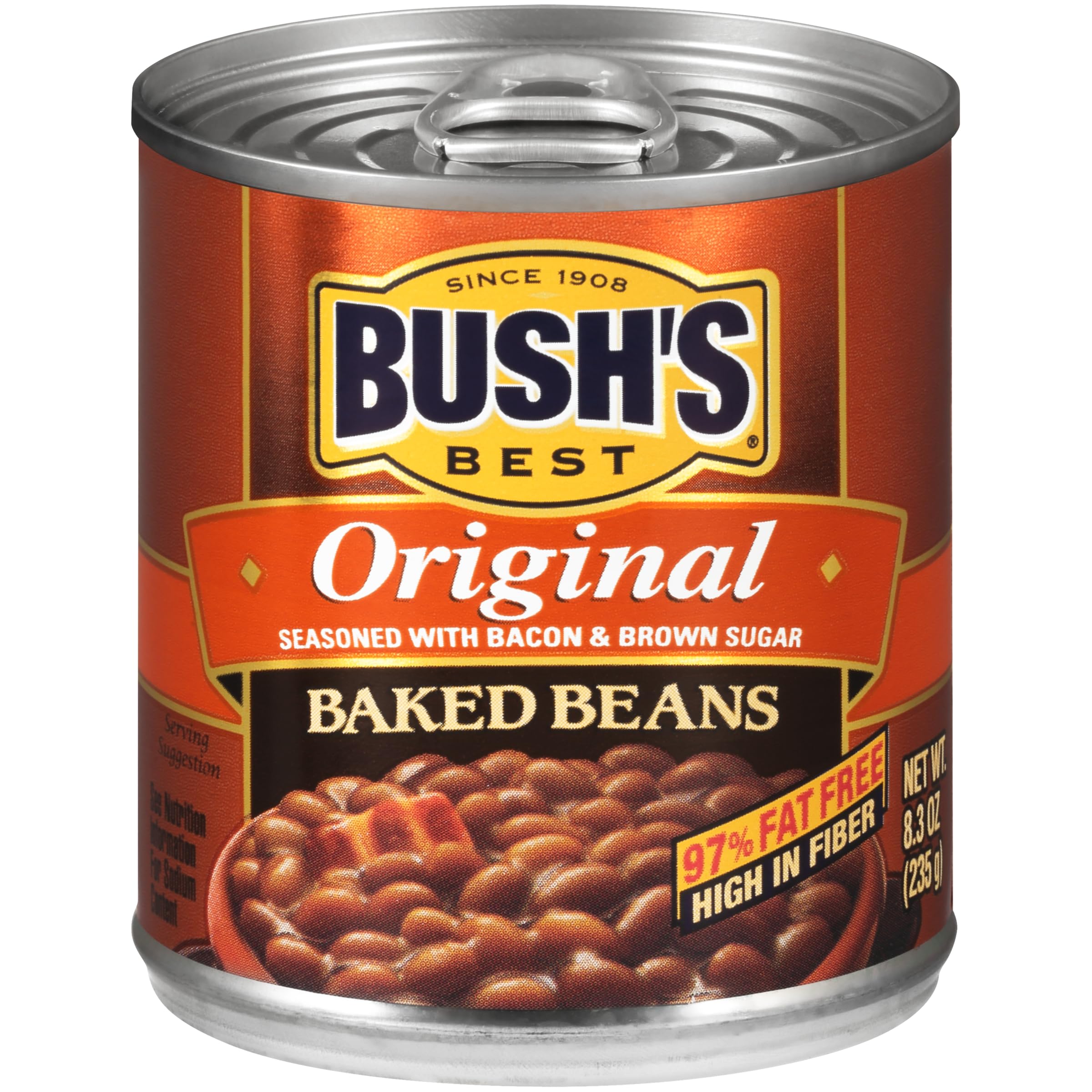 Amazon.com : Bush's Best Baked Beans Original Seasoned with Bacon ...