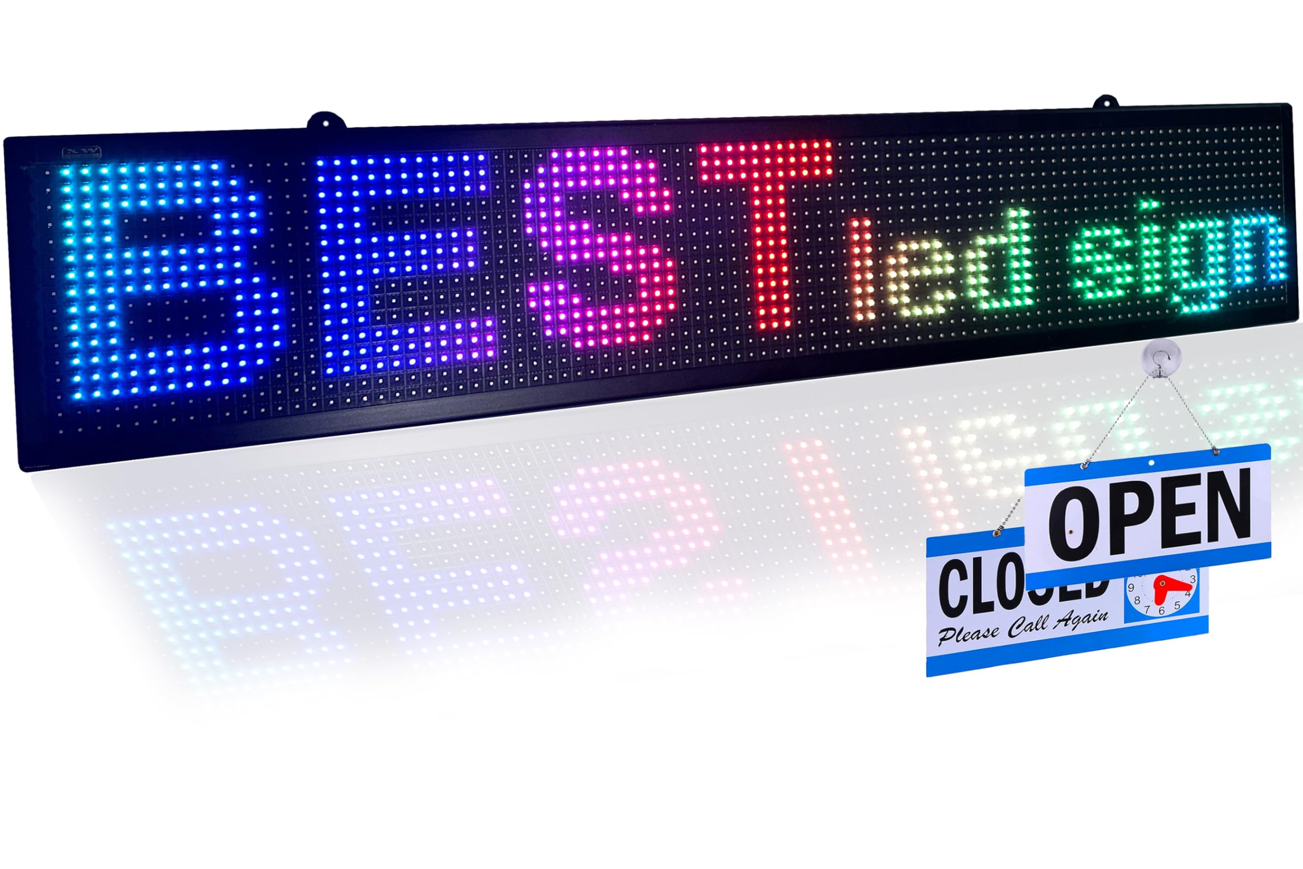Led Scrolling Sign Wifi Full Color 40x8 Programmable Display Perfect ...