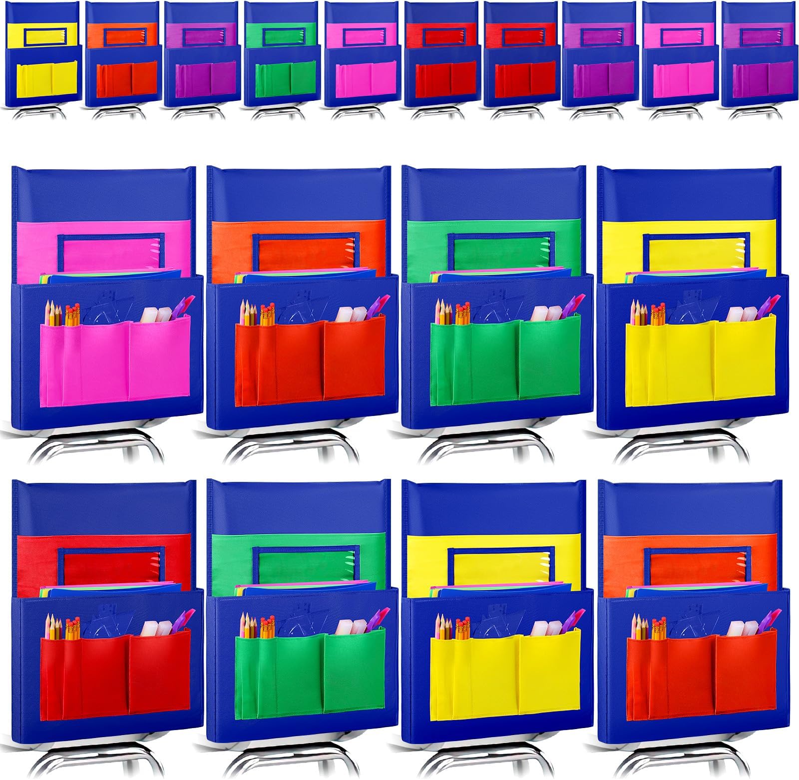 Amazon.com: Tisancy 18 Pcs Student Chair Pockets 19 x 15 Inch Classroom ...