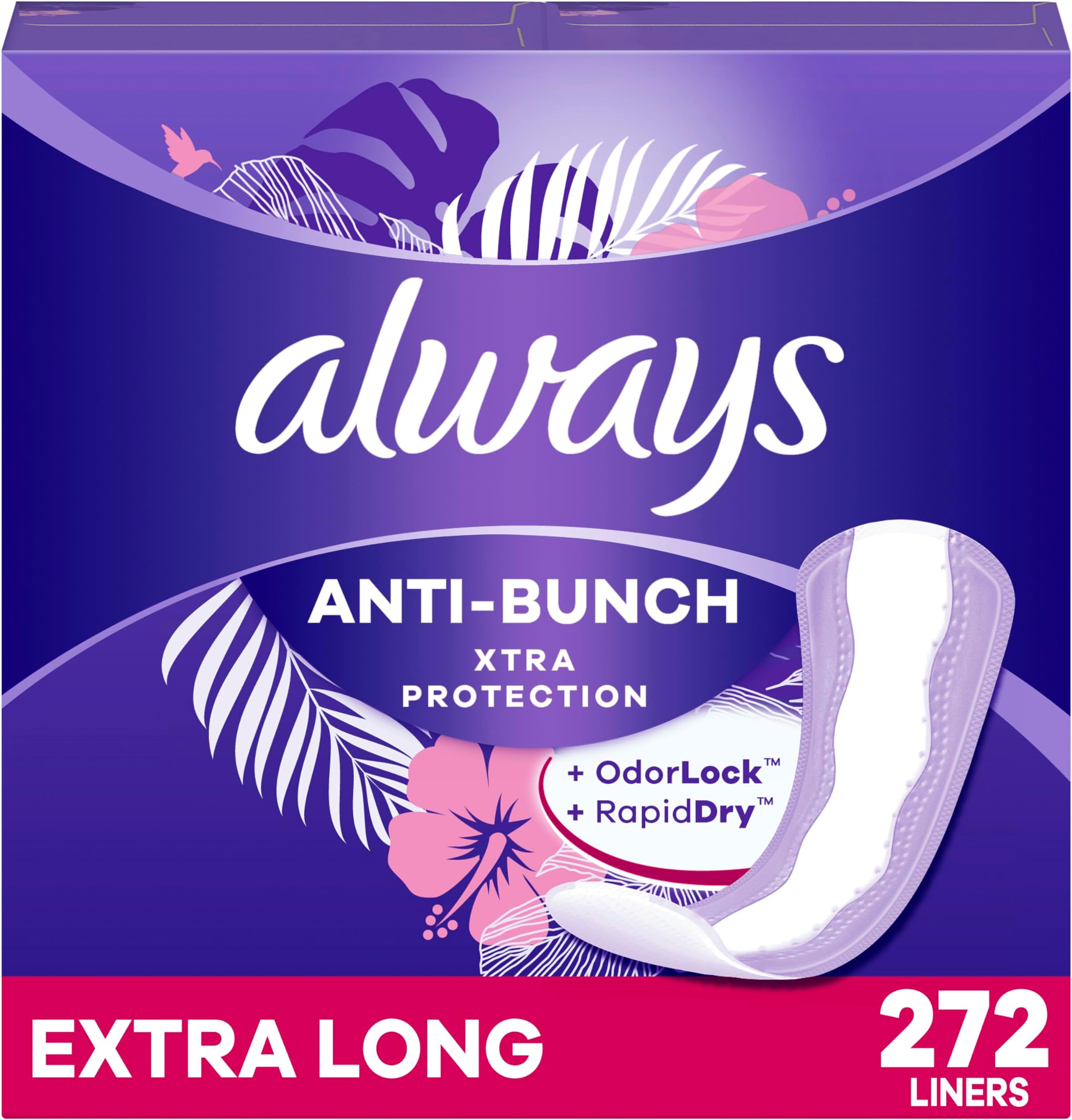 Amazon.com: Always 3-In-1 Xtra Protection, Daily Liners For Women ...