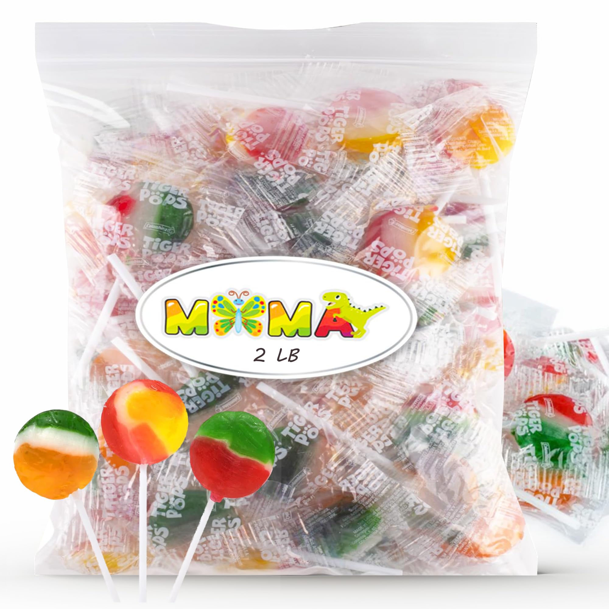Amazon.com : 2LB Assorted Fruit Flavored Lollipops - Suckers ...