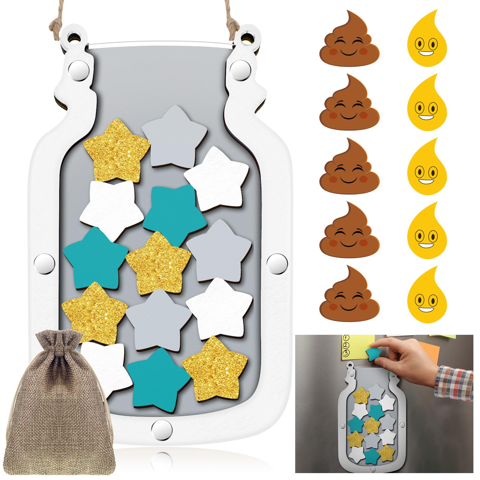 Amazon.com : Qunclay Magnetic Reward Jar, Incentive Jars for Boys Girls ...