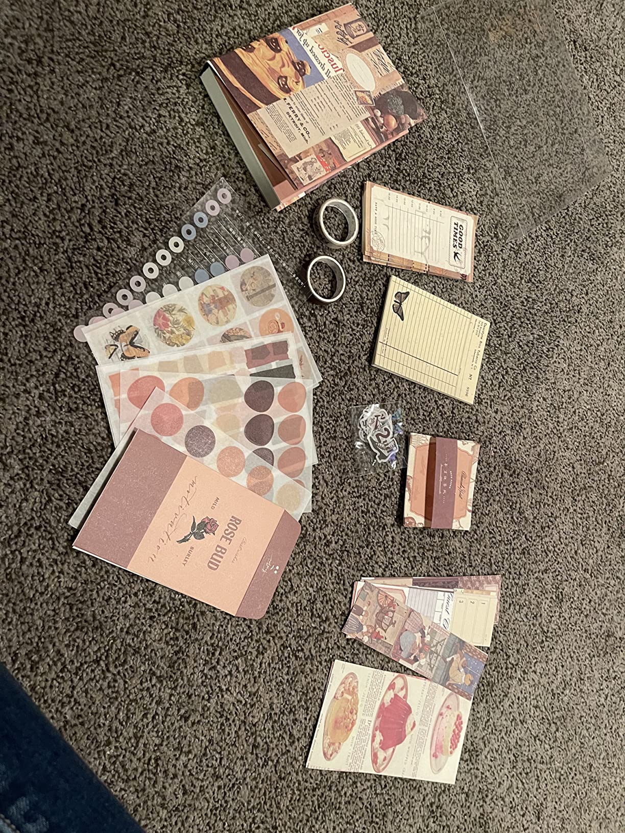 $2/mo - Finance Vintage Aesthetic Scrapbook Kit(346pcs), Scrapbooking ...