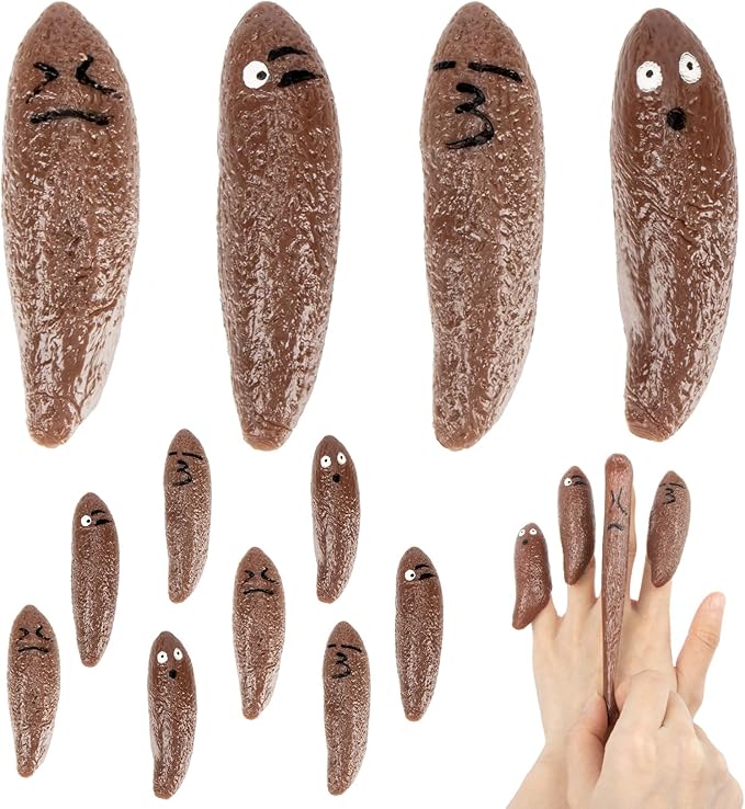 Amazon.com: MAQIHAN Flinging Poop Finger Toys - 12Pack Stretchy Poop ...