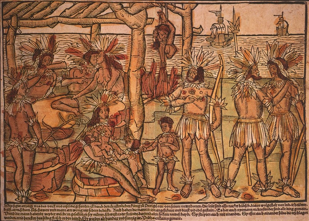 Brazil Cannibalism 1505 Nthe Earliest European Depiction Of New World ...