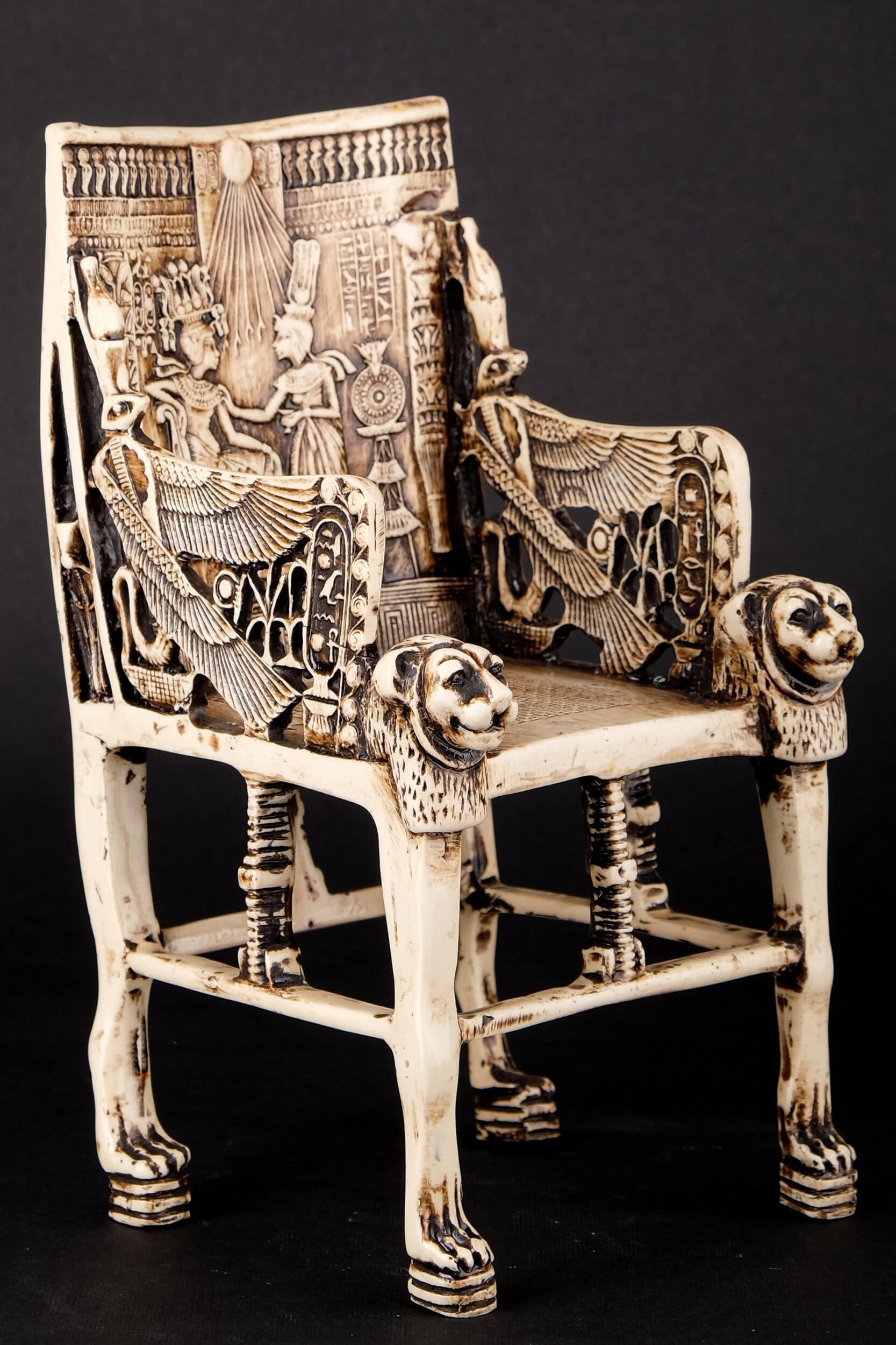 Amazon.com: Gorgeous King Tutankhamun Throne - Handmade from Limestone ...