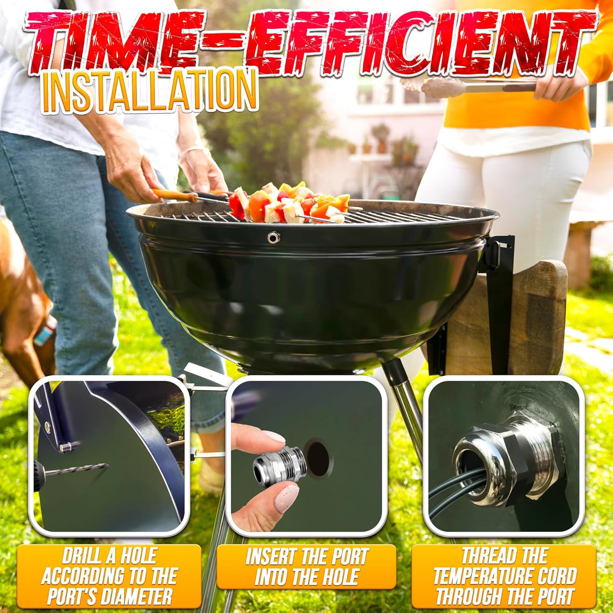 Snapklik.com : BBQ Temperature Probe Port