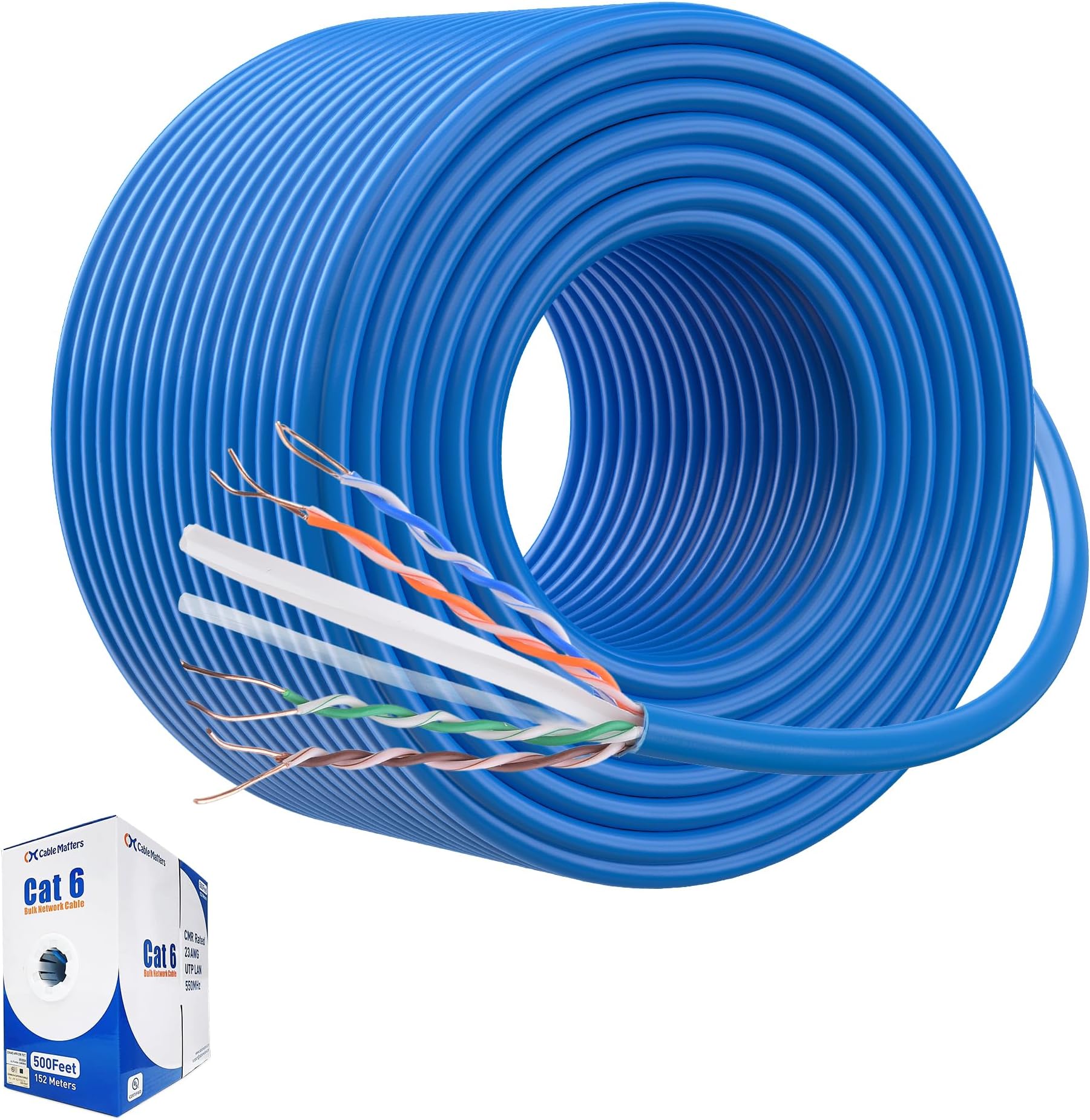 Amazon.com: celertec CAT6 Ethernet Cable, 1000ft, 23AWG Solid Bare ...
