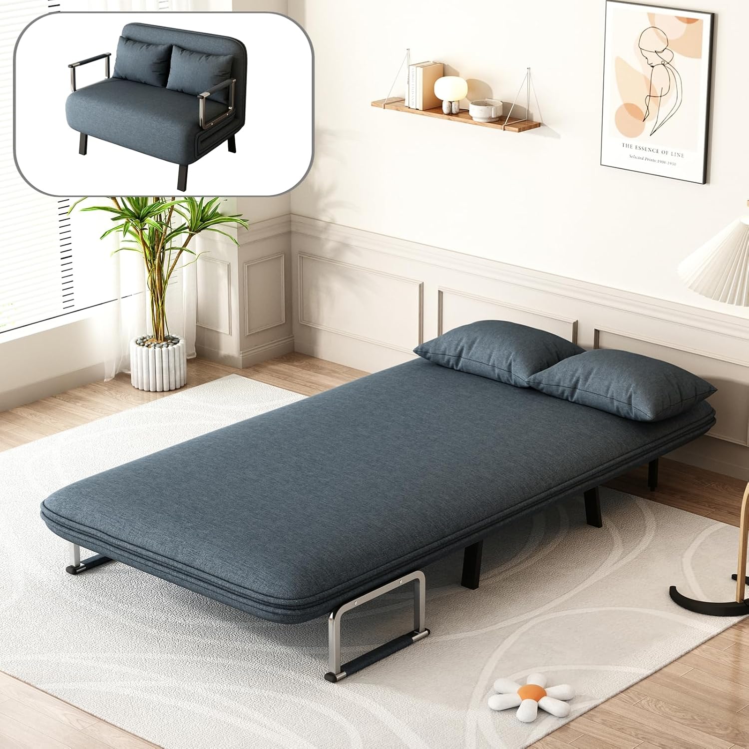Amazon.com: Gagawin Foldable Sleeper Sofa Bed, 3 in 1 Convertible Sofa ...