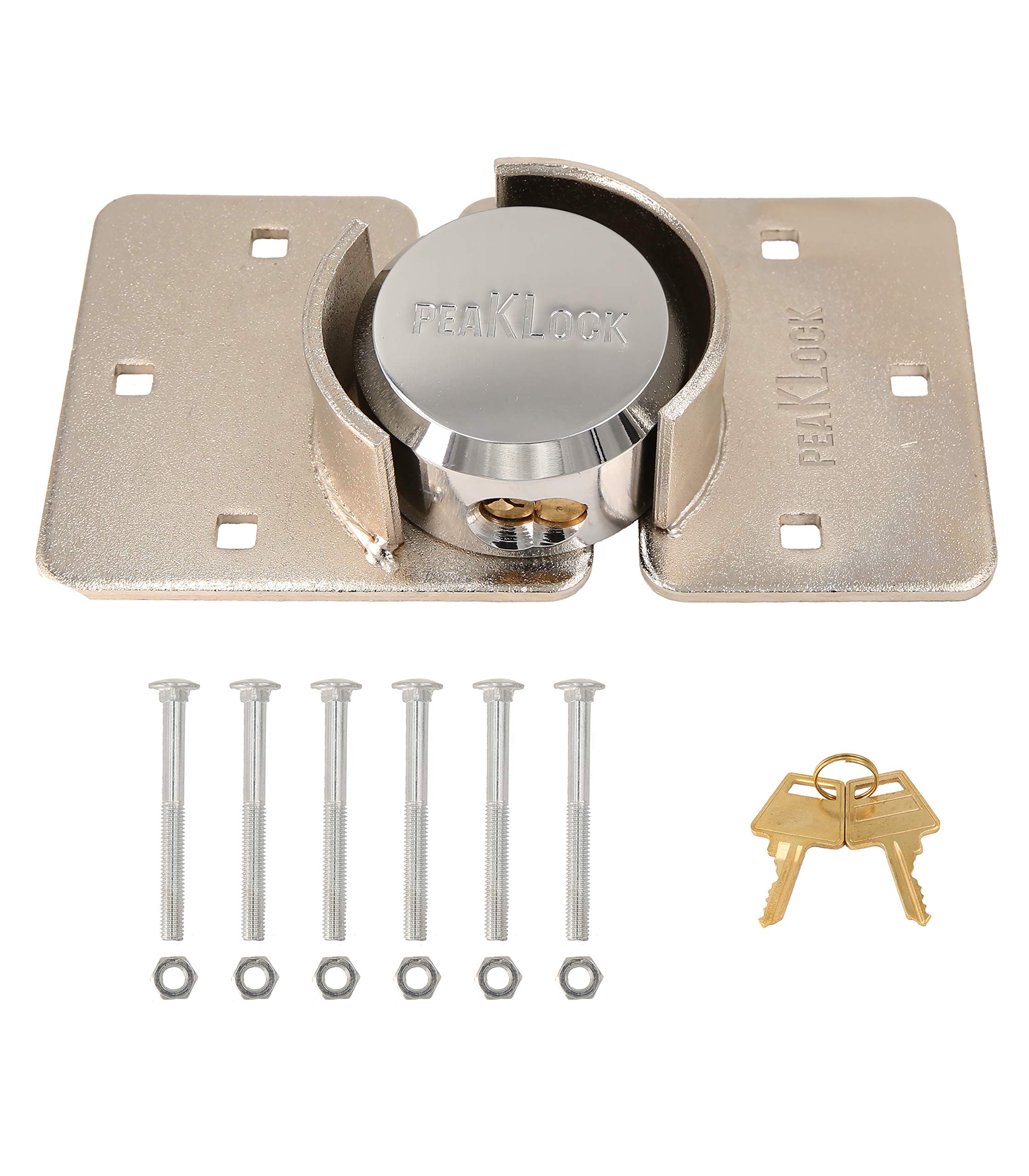 PEAKLOCK PLS0001 Heavy-Duty High Security Hasp with 2-7/8“ Hidden ...