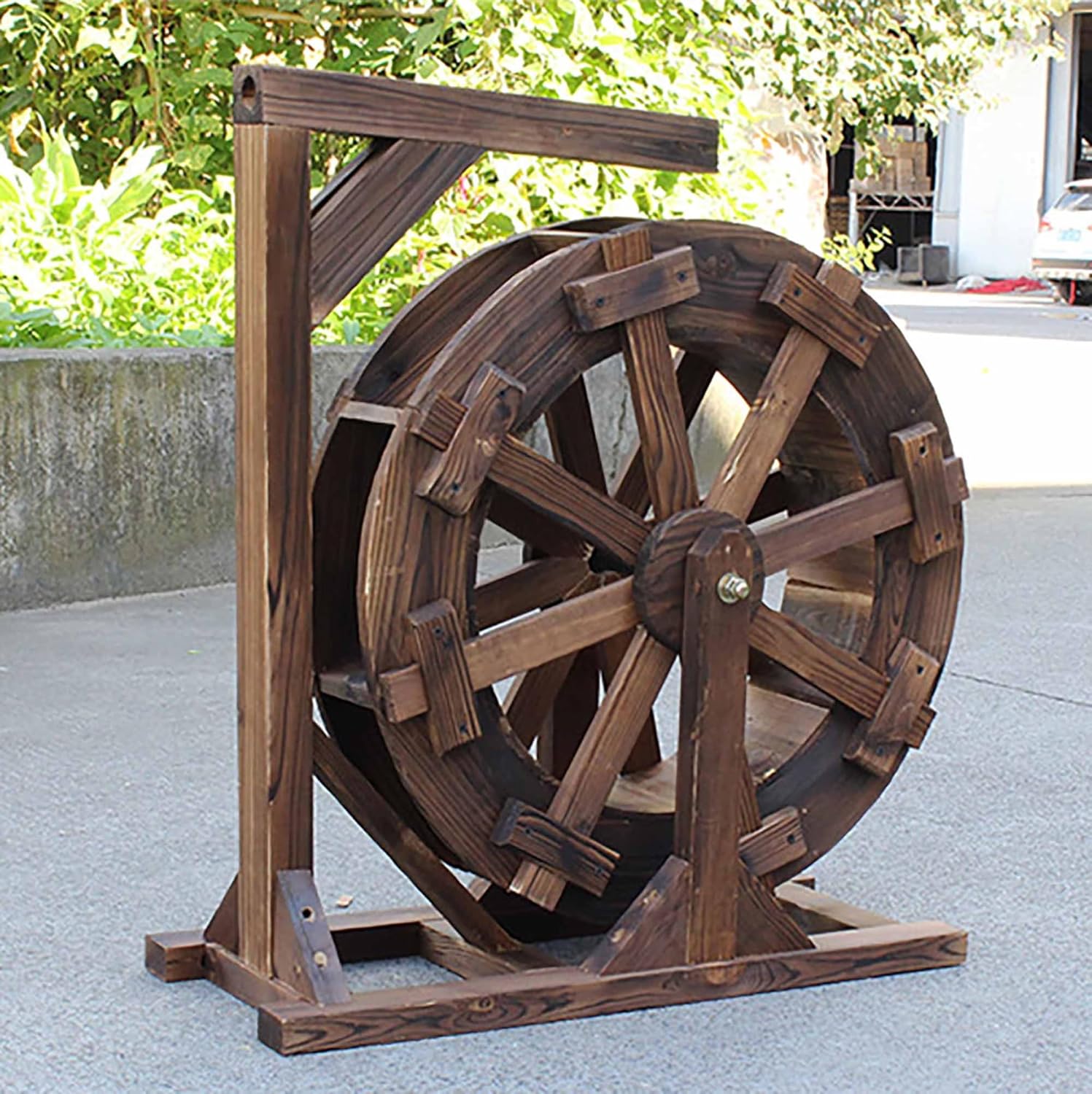 Amazon.com: Water Wheel Fountain, Outdoor waterwheel, running water ...