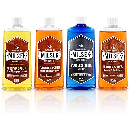 Amazon.com: Milsek Furniture Polish and Cleaner with Lemon Oil, 12 ...