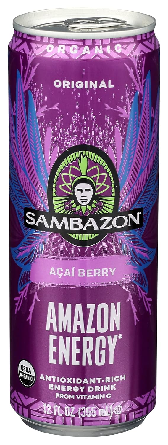 Amazon.com : Sambazon, Energy Drink Single Organic, 12 Fl Oz : Grocery ...