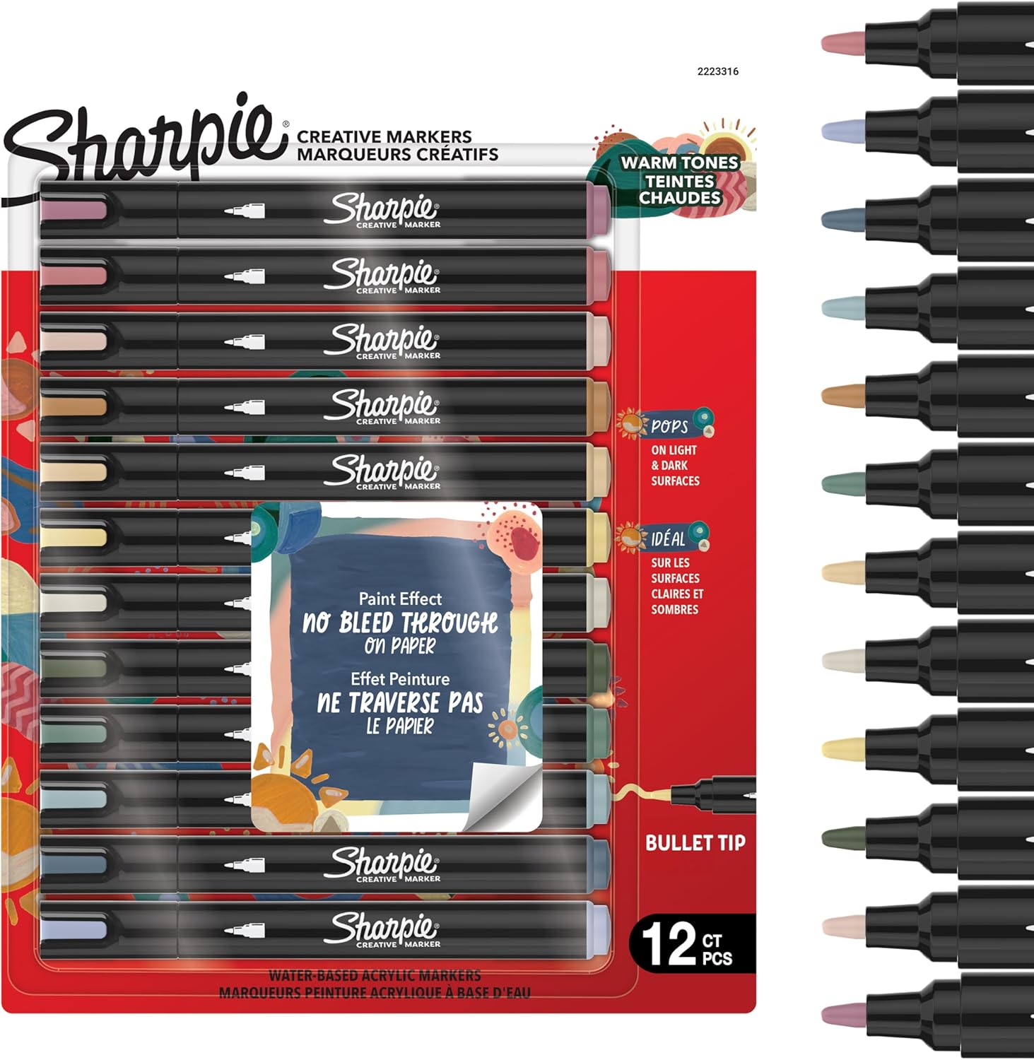 Sharpie Creative Marker Acrylic Paint Pens | Bullet Tip Water-Based ...