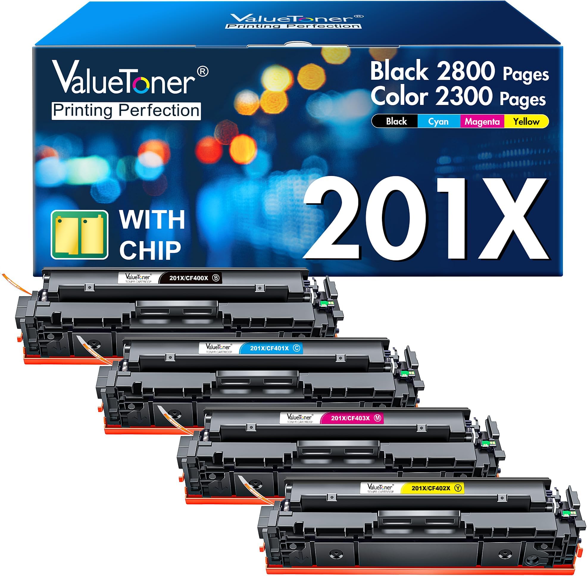 Amazon.com: HP 201X Black High-yield Toner Cartridges (2-pack) | Works ...