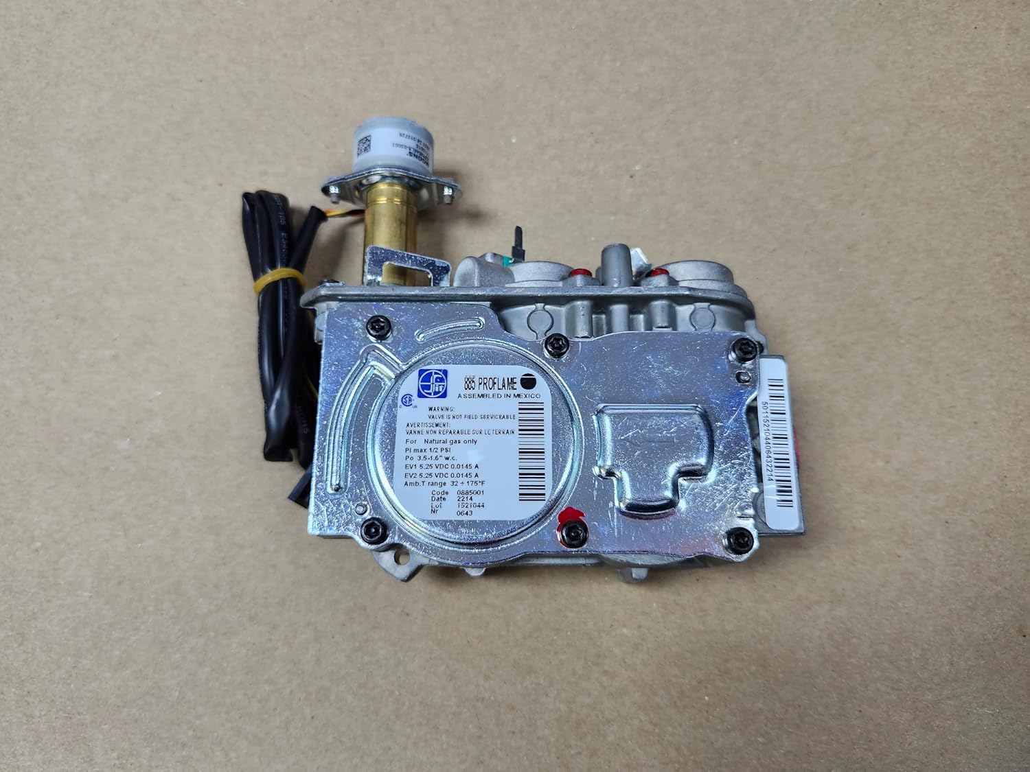 Amazon.com: SIT Proflame IPI 885 Series Natural Gas Valve 0.885.001 ...