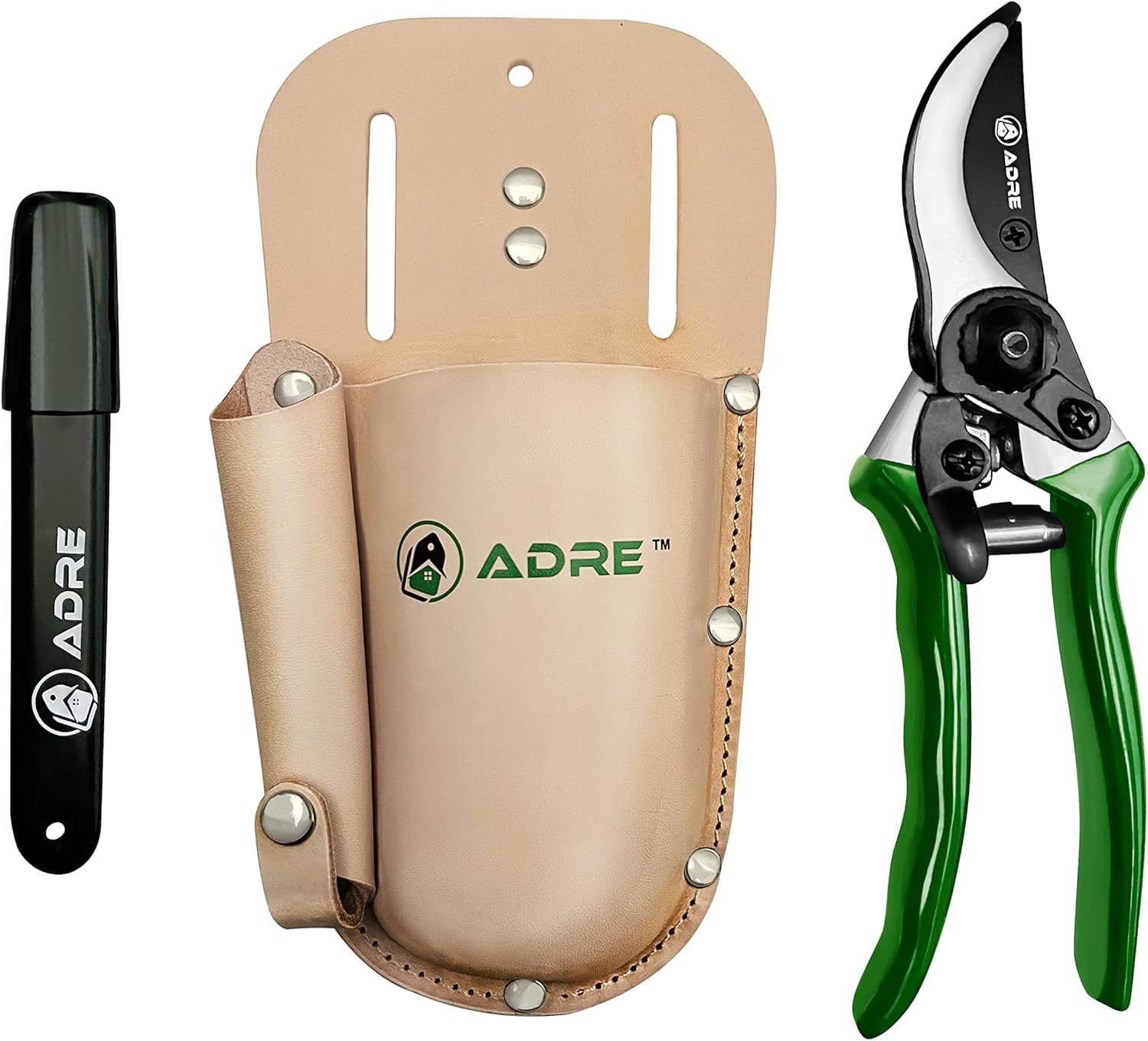 Amazon.com : Adre Pruning Shears with Leather Sheath – Complete 3-Pack ...