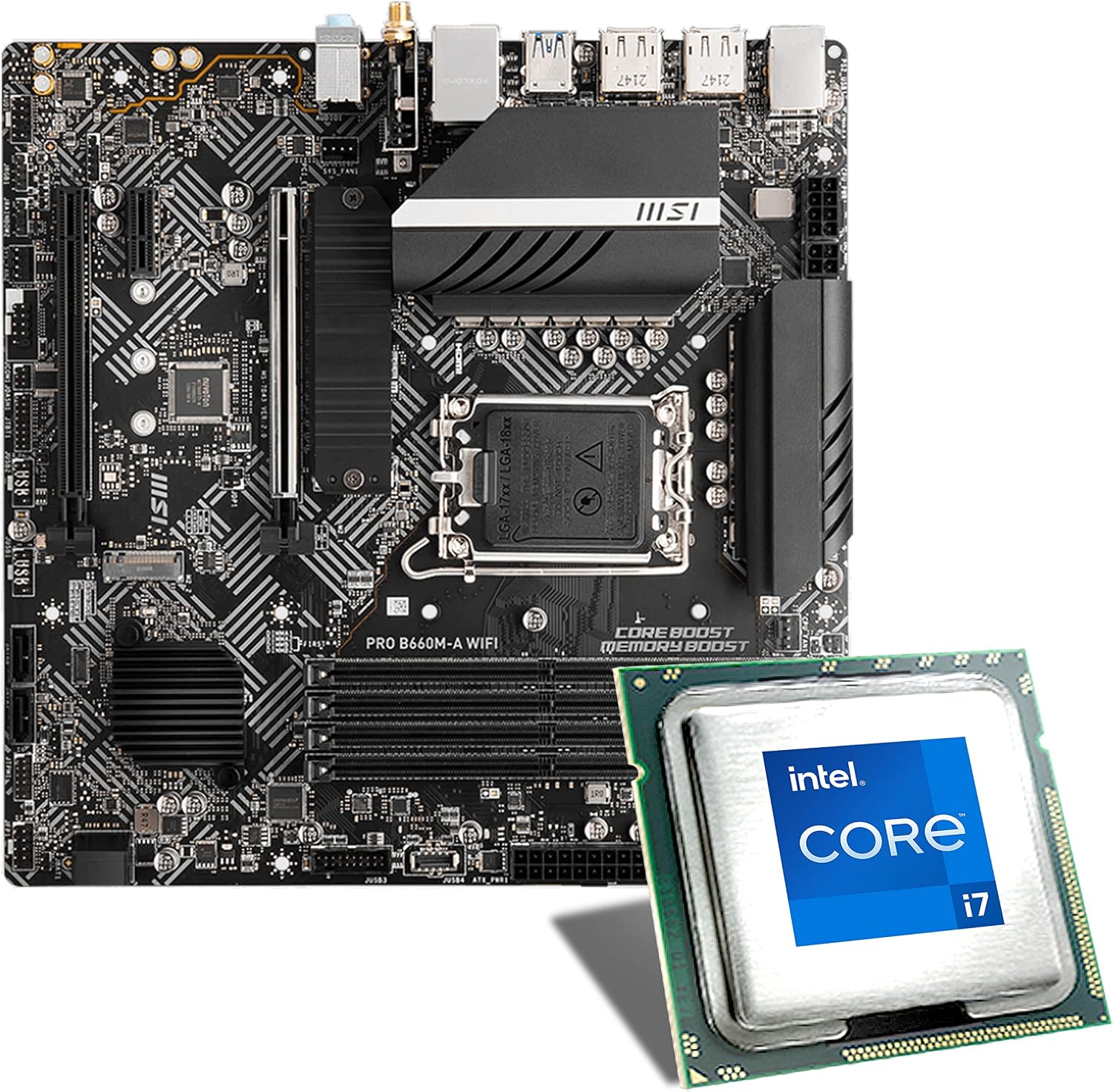 Mainboard Bundle | Intel Core i7-12700 8x2100 MHz, MSI PRO B660M-A WiFi ...